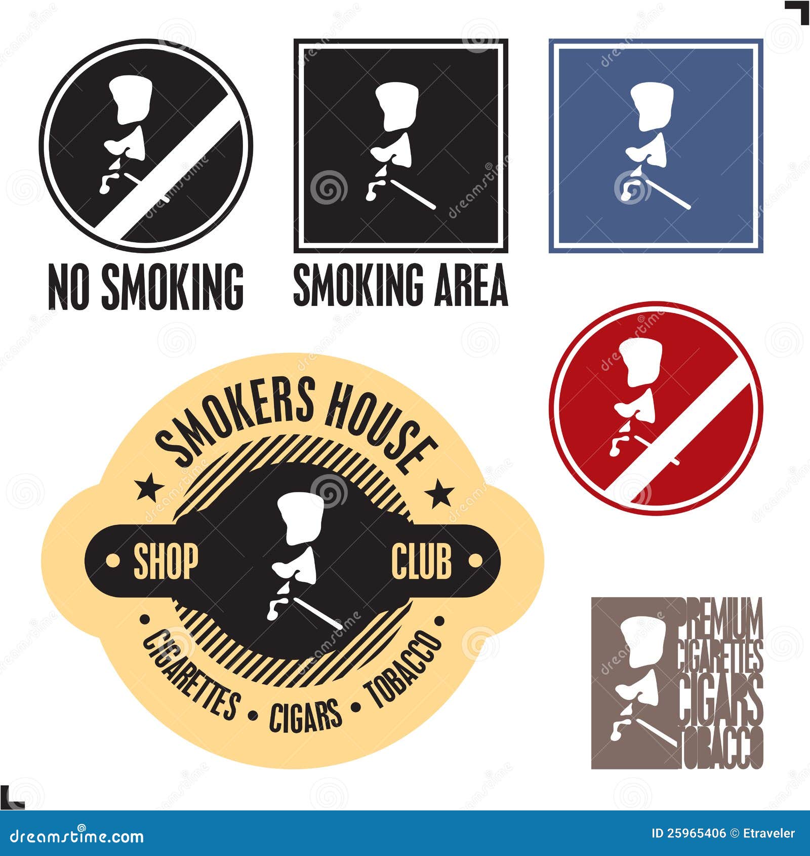 Smoking Area - Printable Sticker Royalty-Free Stock Photography ...