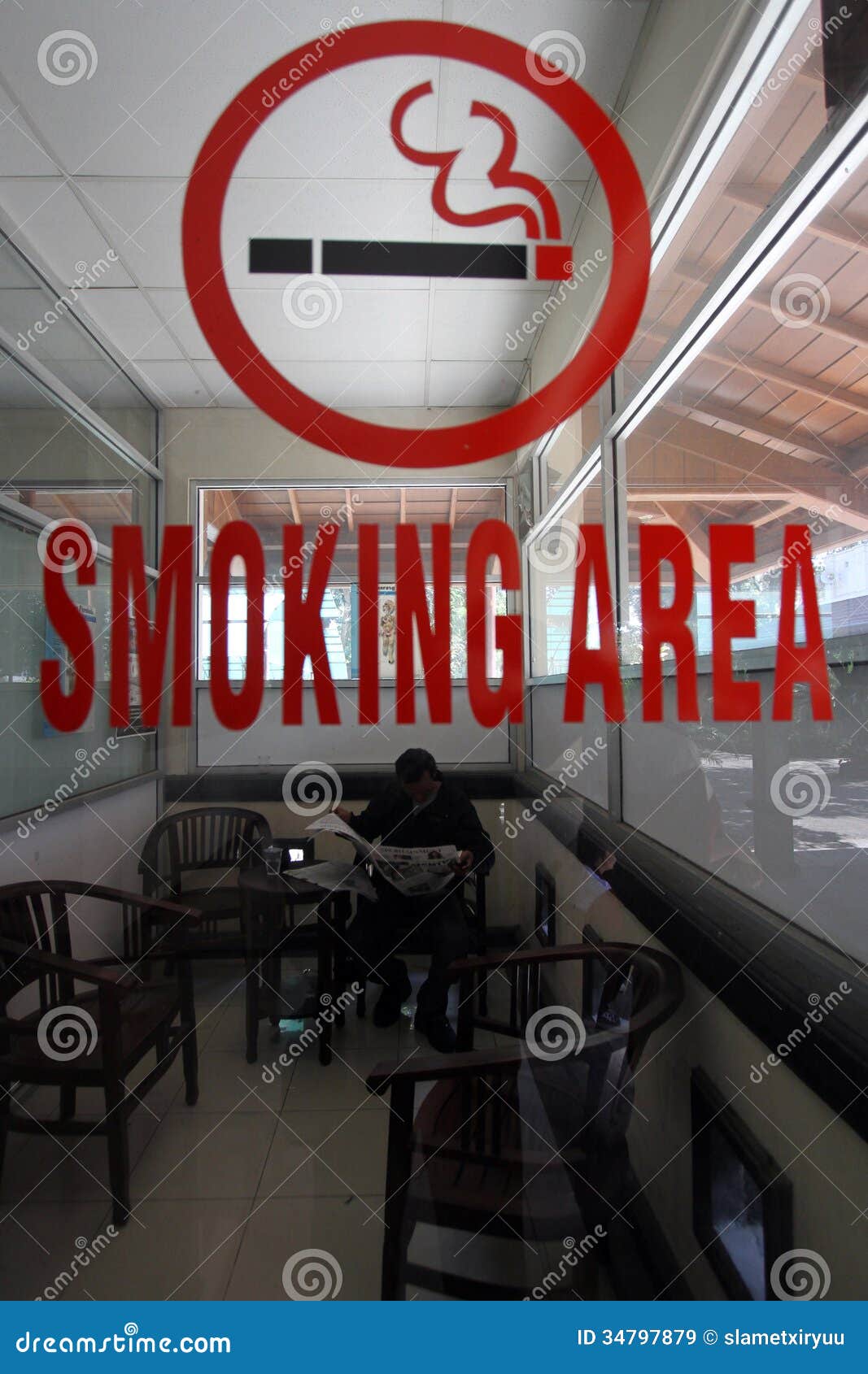 Smoking Area editorial stock image. Image of solo, isolation - 34797879