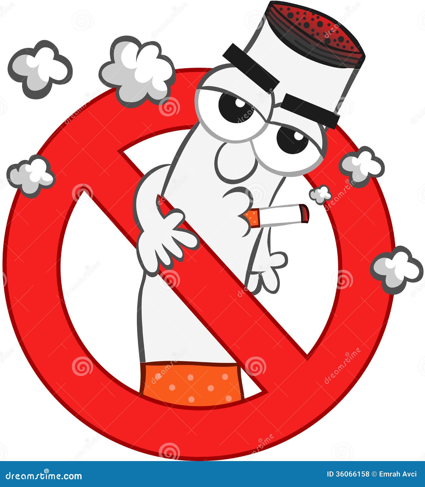 Smoking Ban Cartoon stock illustration. Illustration of humor - 36066158