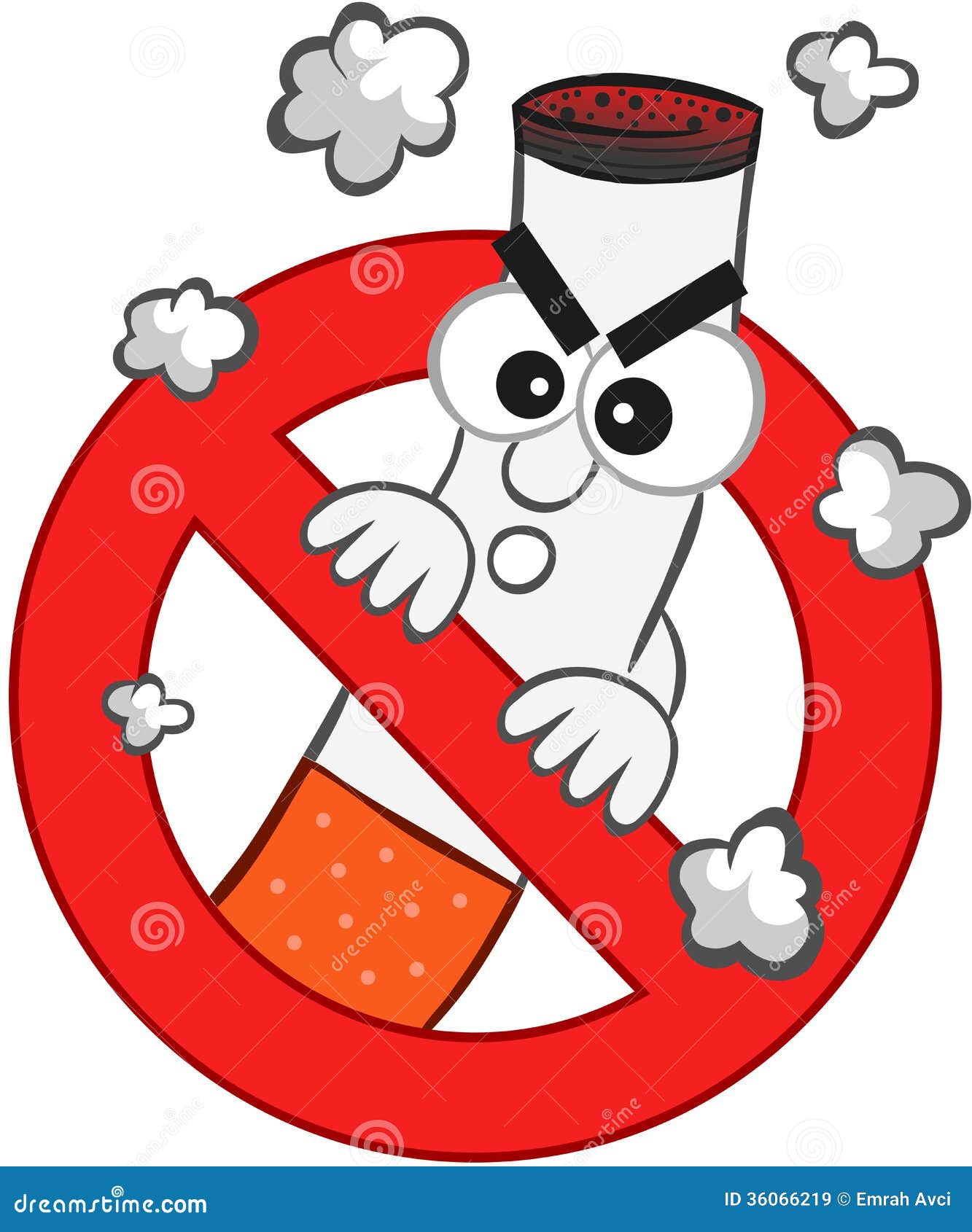 Smoking Ban Cartoon stock illustration. Illustration of cartoon - 36066219