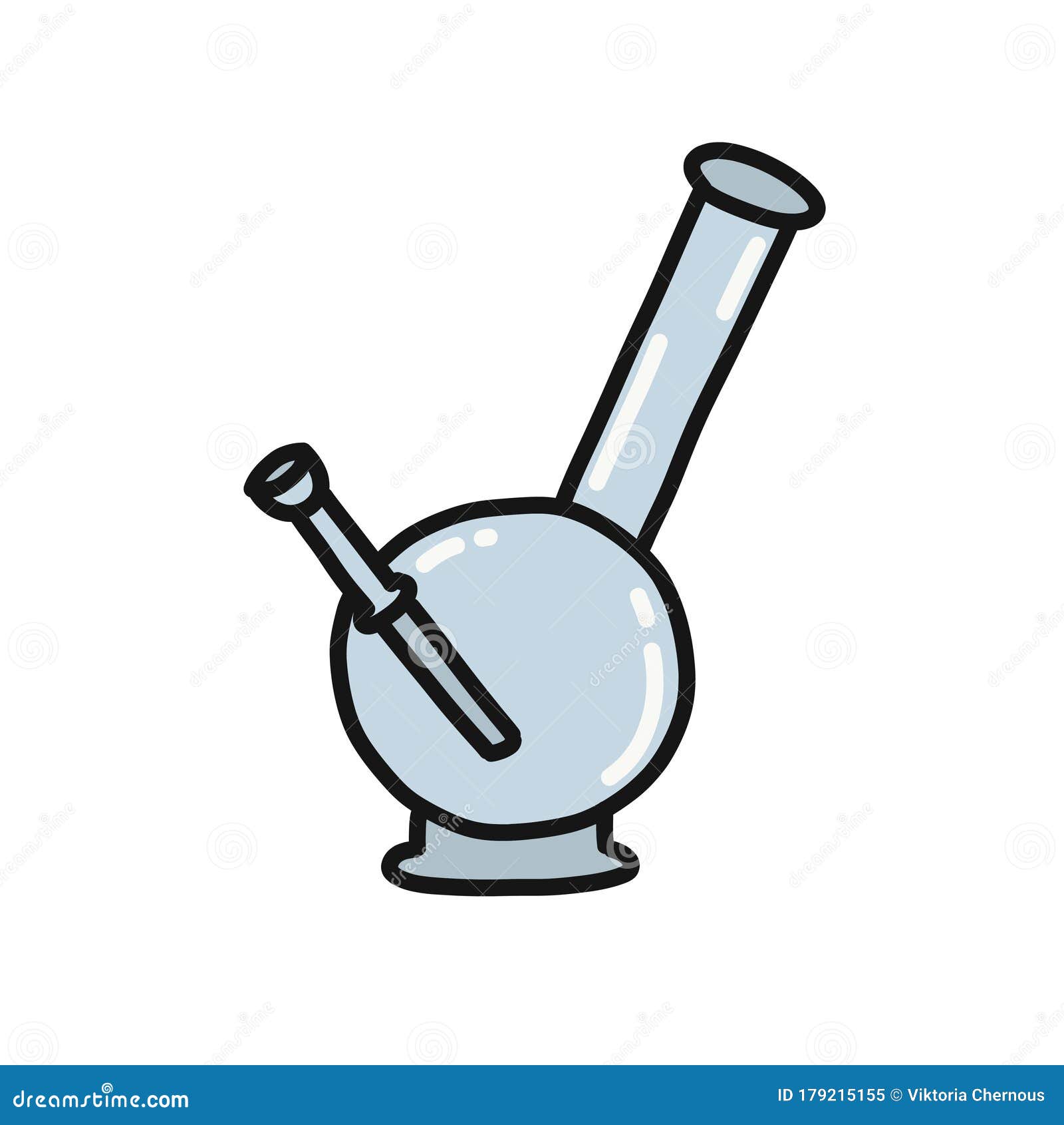 Smoking Bong Doodle Icon, Vector Illustration Stock Illustration ...