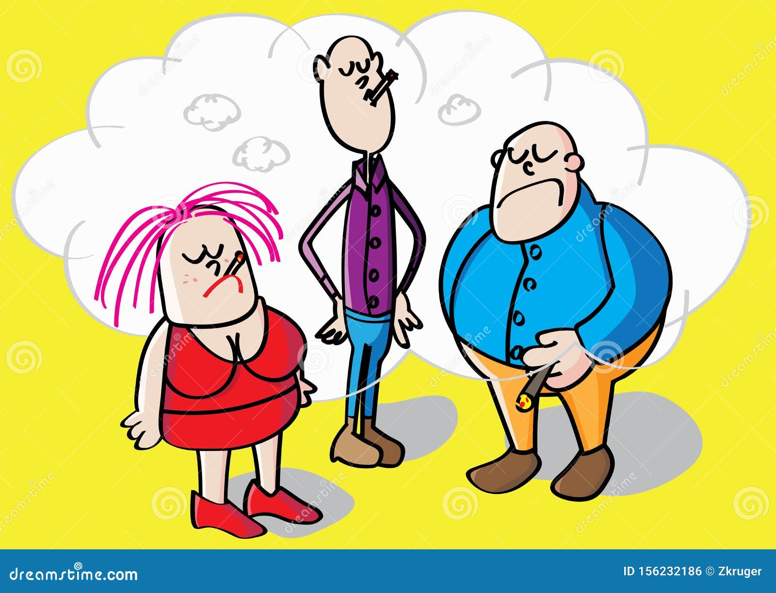 Smoking Break at Smoking Corner Stock Vector - Illustration of ...