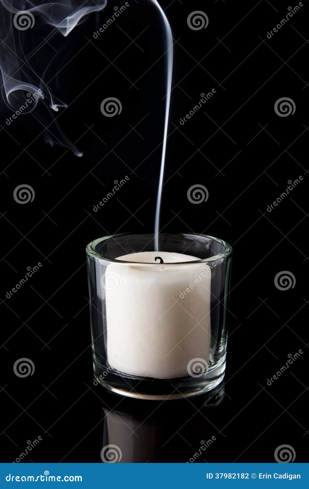 Smoking Candle stock photo. Image of blown, rising, burn - 37982182