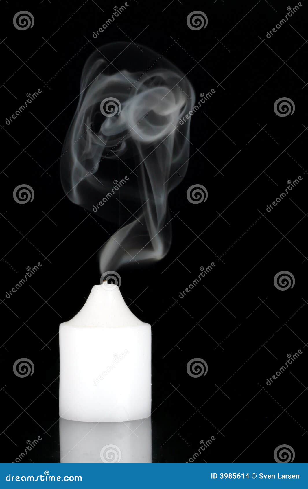 Smoking Candle stock photo. Image of dark, black, flame - 3985614
