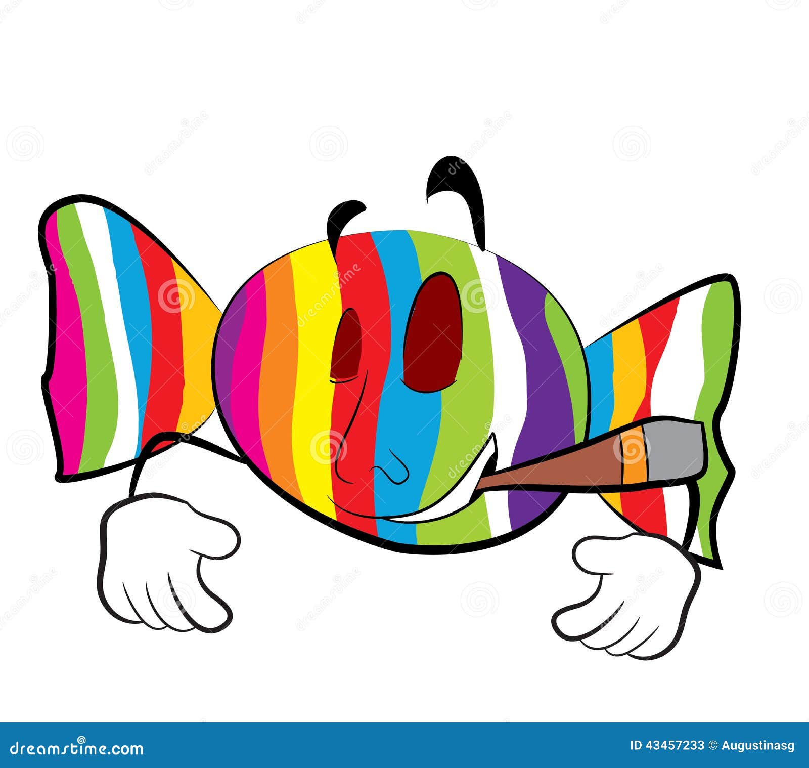 Smoking Candy cartoon stock illustration. Illustration of lollypop ...