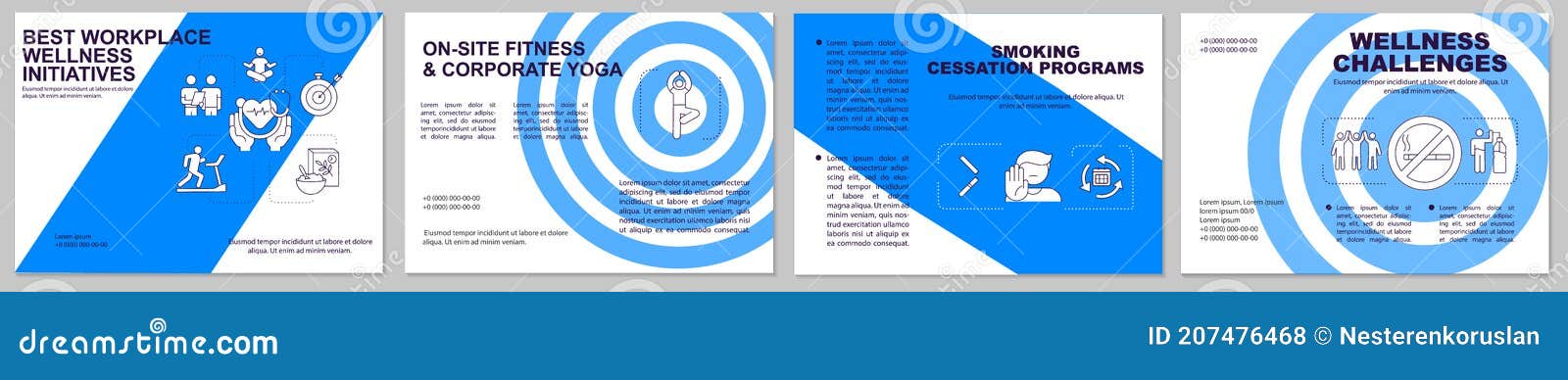 Smoking Cessation Programs Brochure Template Stock Illustration ...