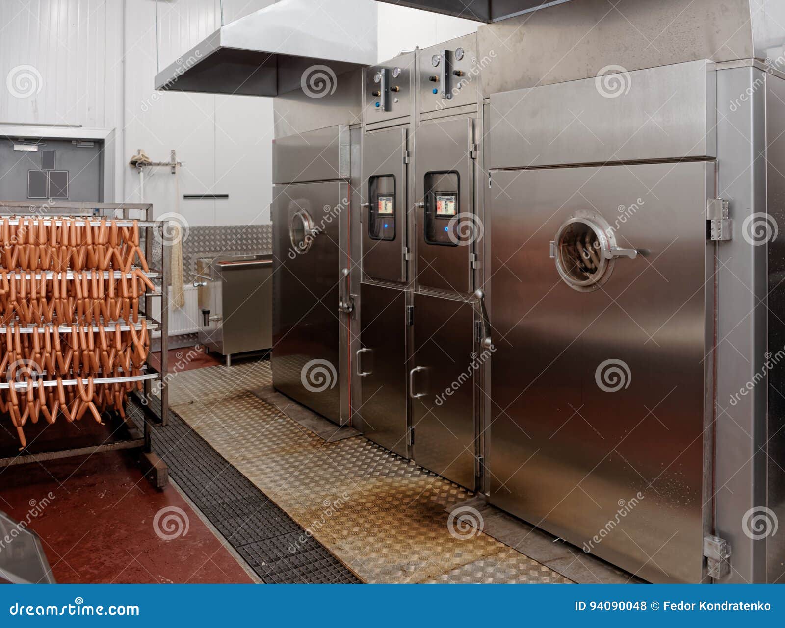 Smoking Chambers on Food Processing Plant Stock Photo - Image of ...