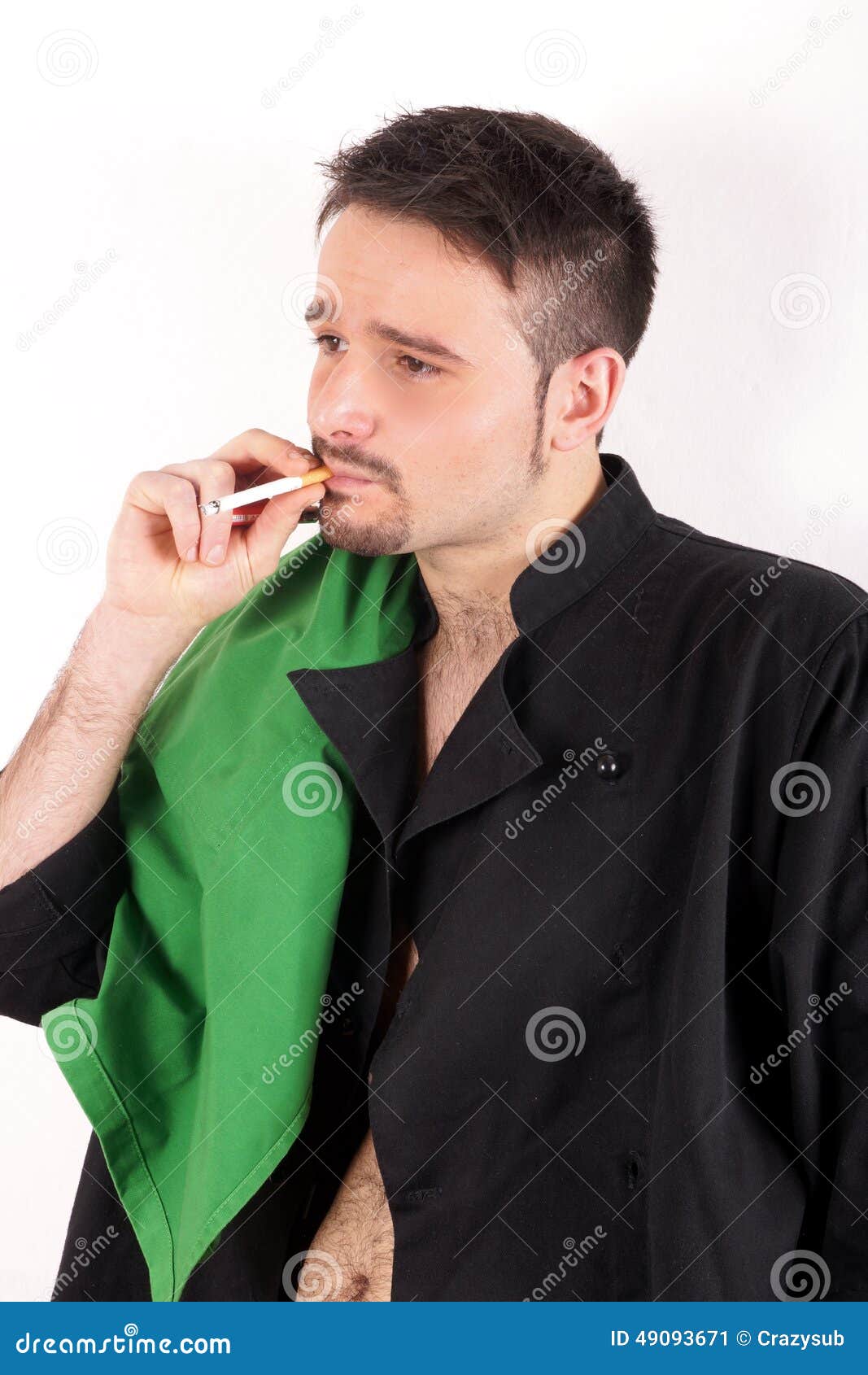 Smoking Chef stock image. Image of cigarette, people - 49093671
