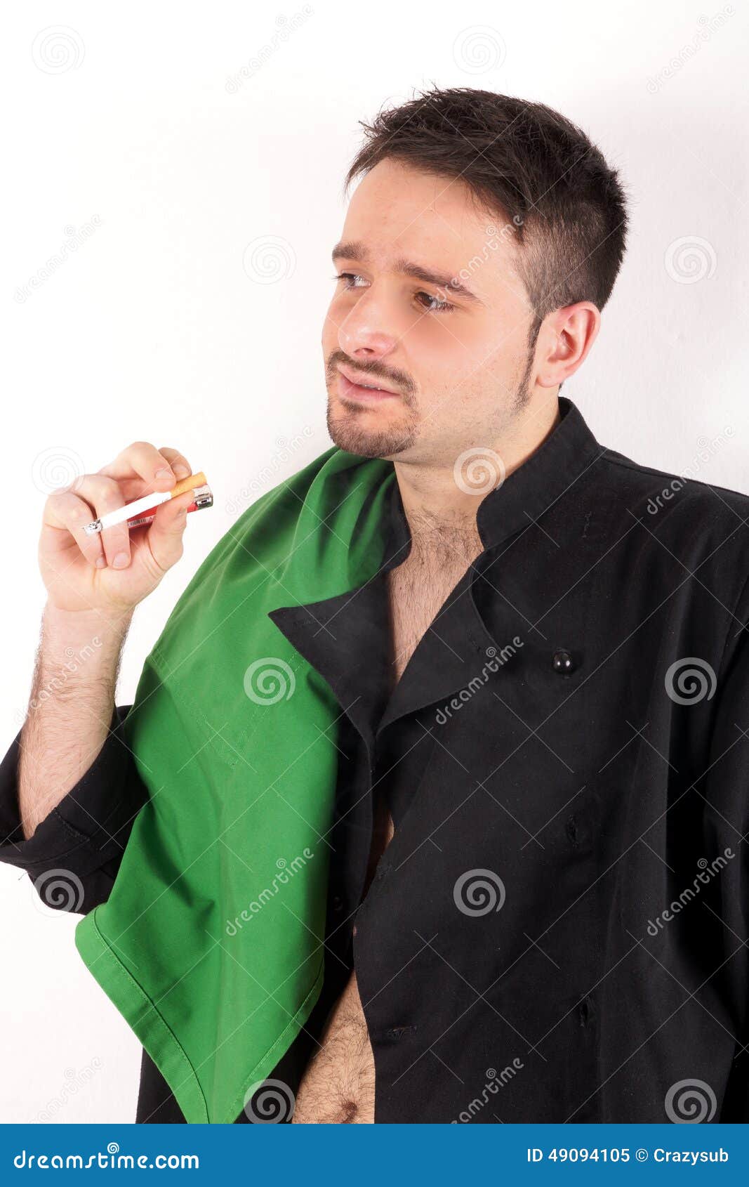 Smoking Chef stock image. Image of white, portrait, male - 49094105