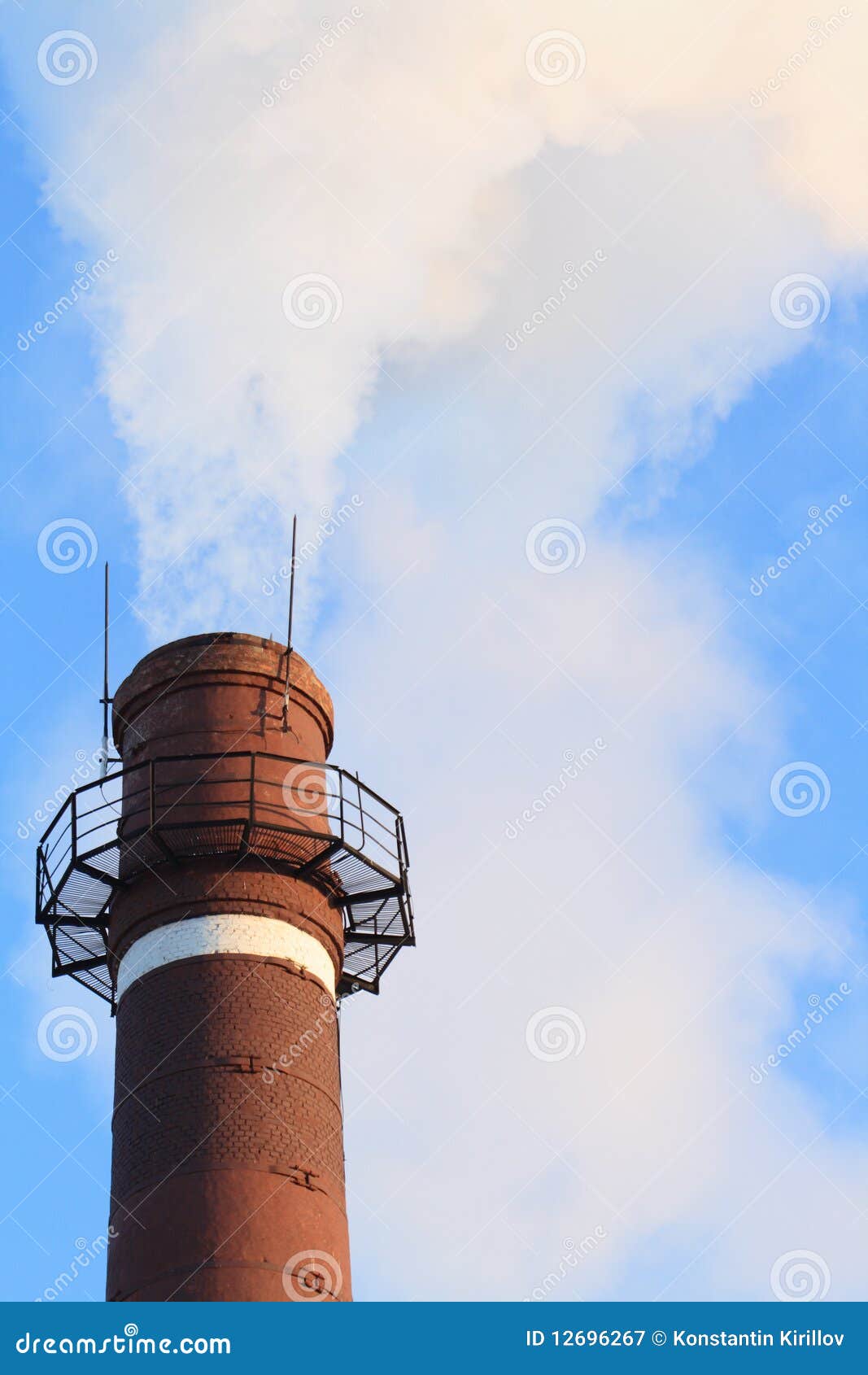 Smoking Chimney stock image. Image of industry, environment - 12696267