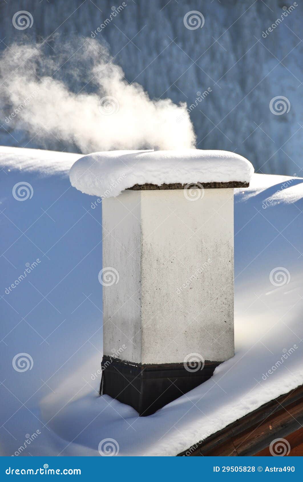 Smoking chimney stock photo. Image of resort, alps, smoke - 29505828