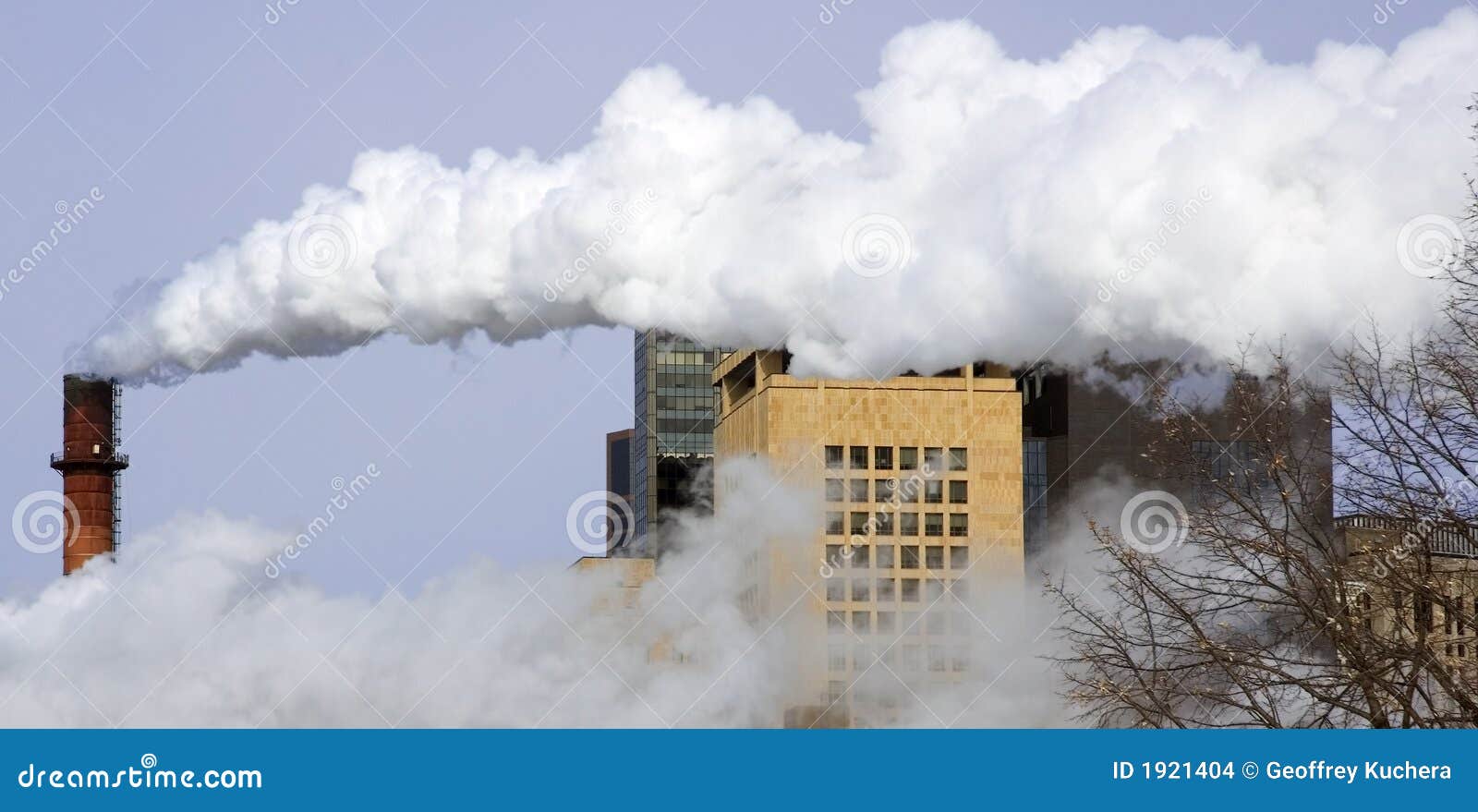 Smoking Chimney and City Buildings Stock Photo - Image of gases, smog ...