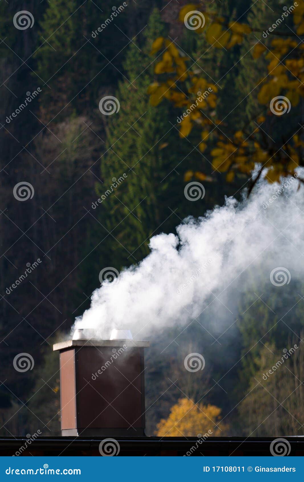 Smoking chimney of a house stock image. Image of estate - 17108011