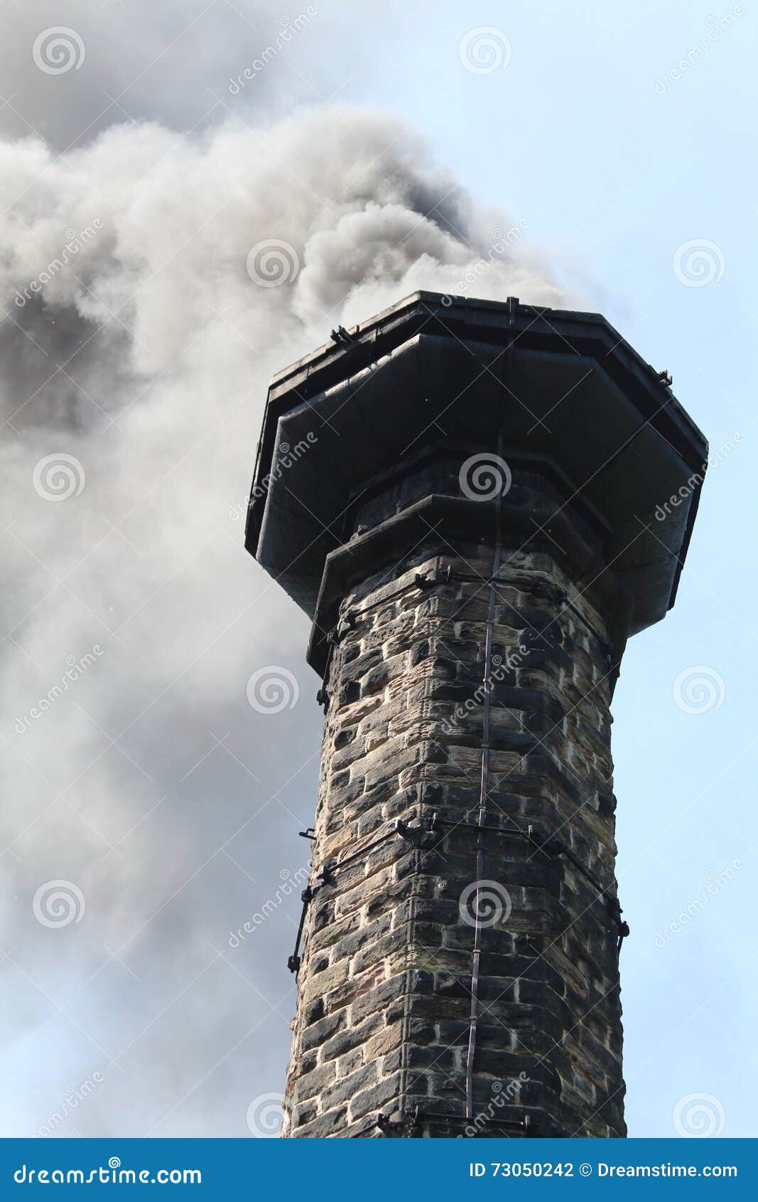 Smoking Chimney stock photo. Image of smokey, steam, smoking - 73050242