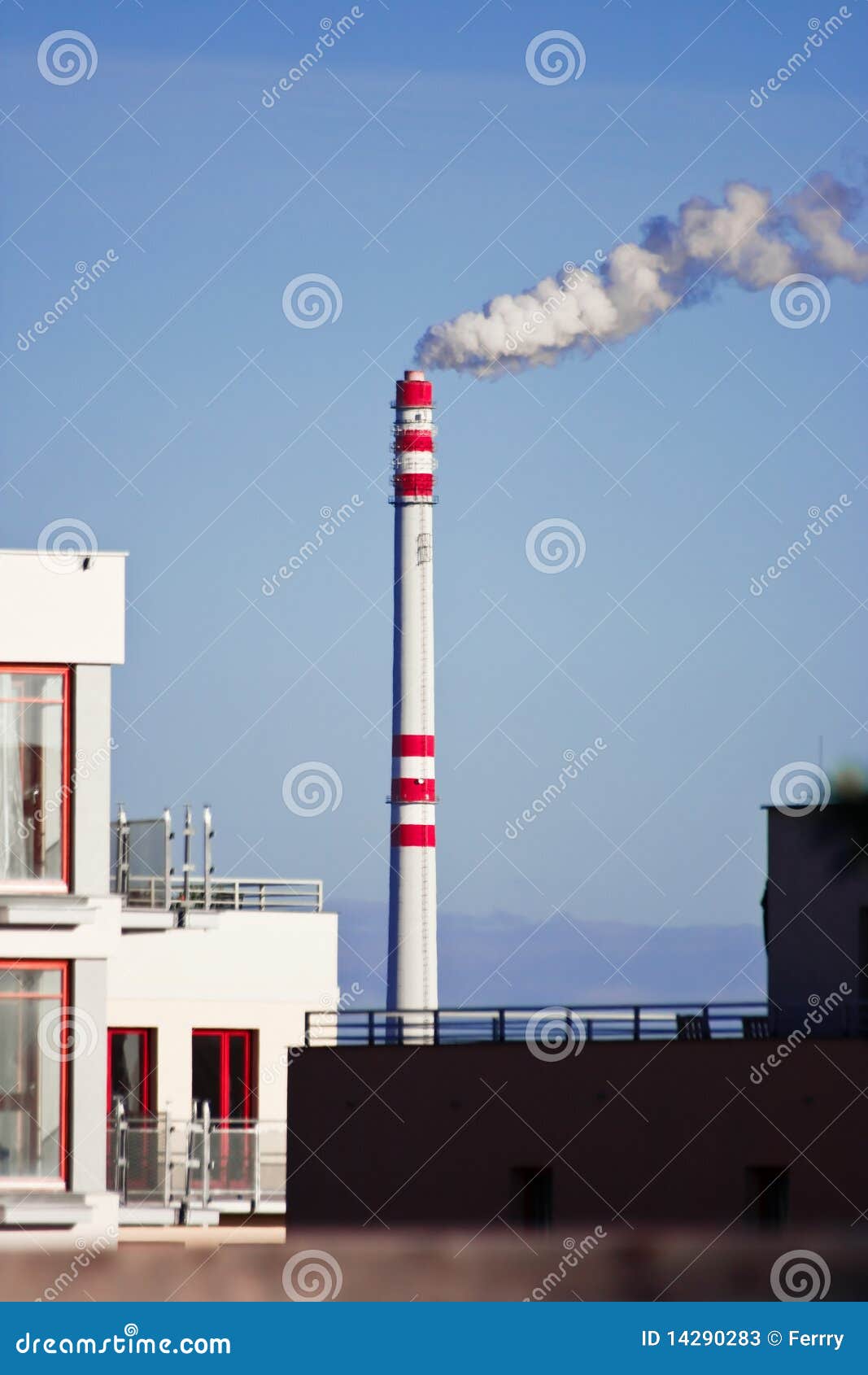 Smoking Chimney in the Prague Stock Image - Image of vertical, scene ...