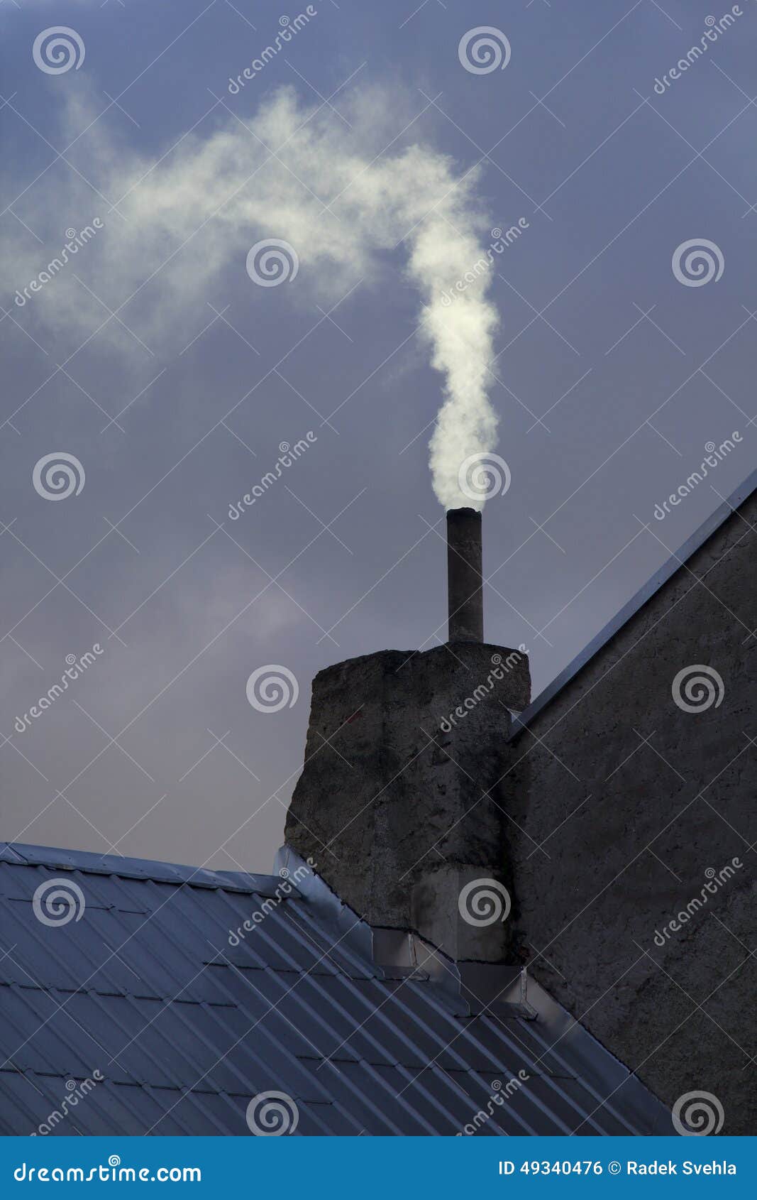 Smoking chimney stock photo. Image of background, detail - 49340476