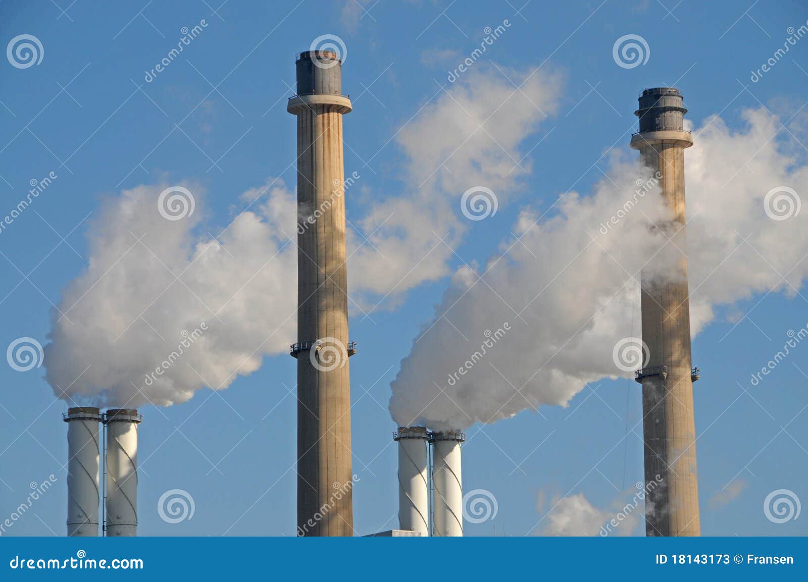 Two Smoking Chimneys Stock Image | CartoonDealer.com #10107709