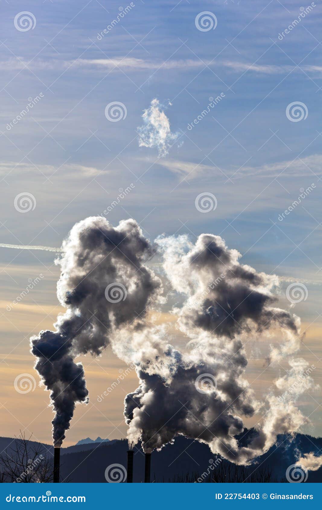 Smoking Chimneys of a Factory Stock Image - Image of fuming, fine: 22754403