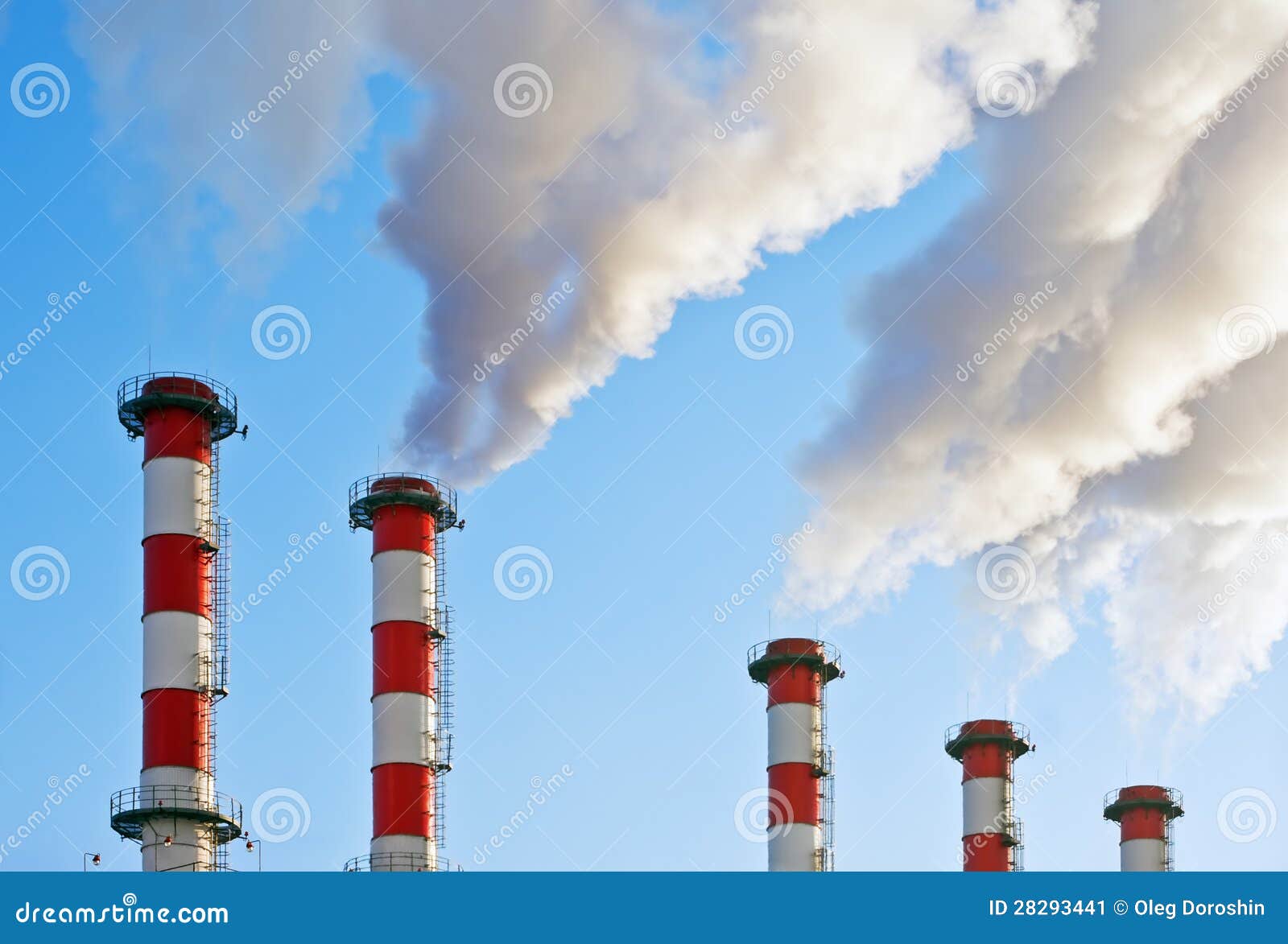Smoking Chimneys Polluting the Environment Stock Image - Image of ...