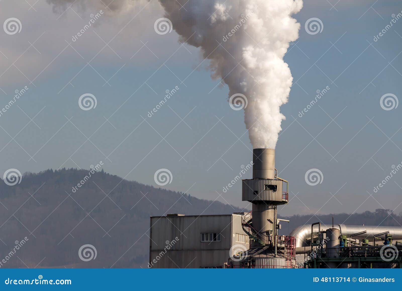 Smoking chimneys stock photo. Image of emission, stack - 48113714