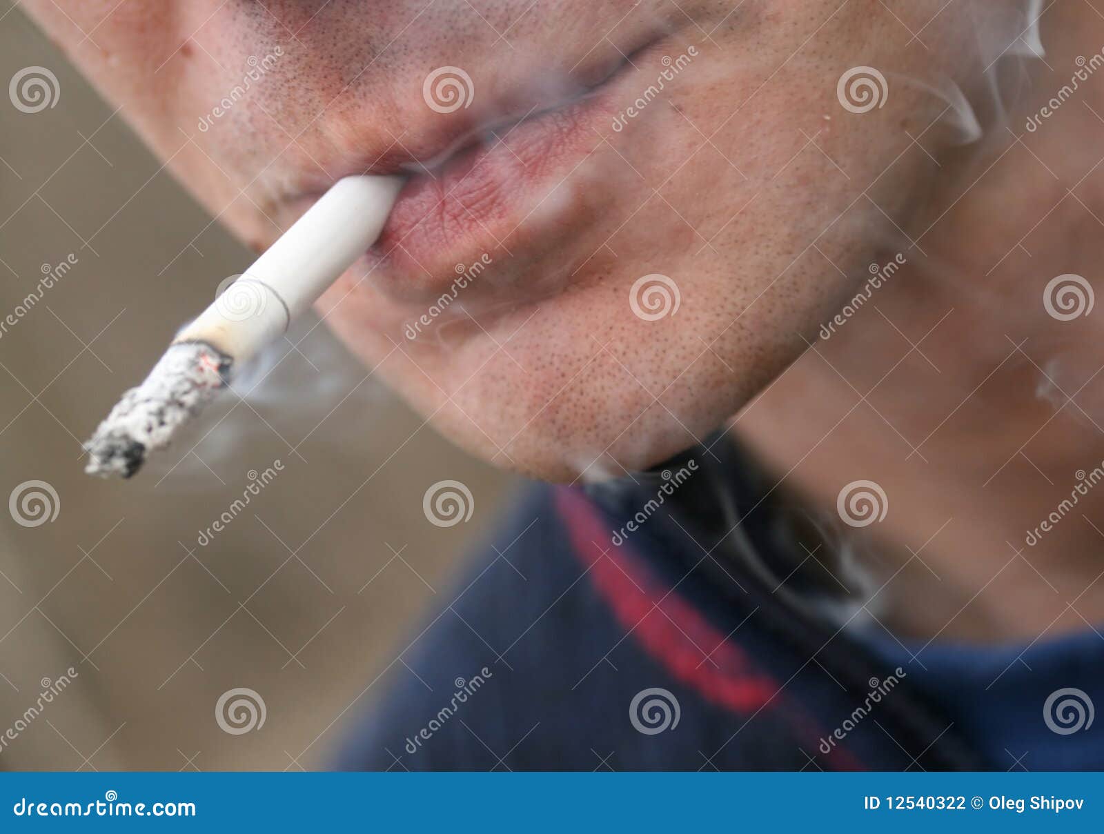 Smoking cigarette stock photo. Image of smoke, male, face - 12540322