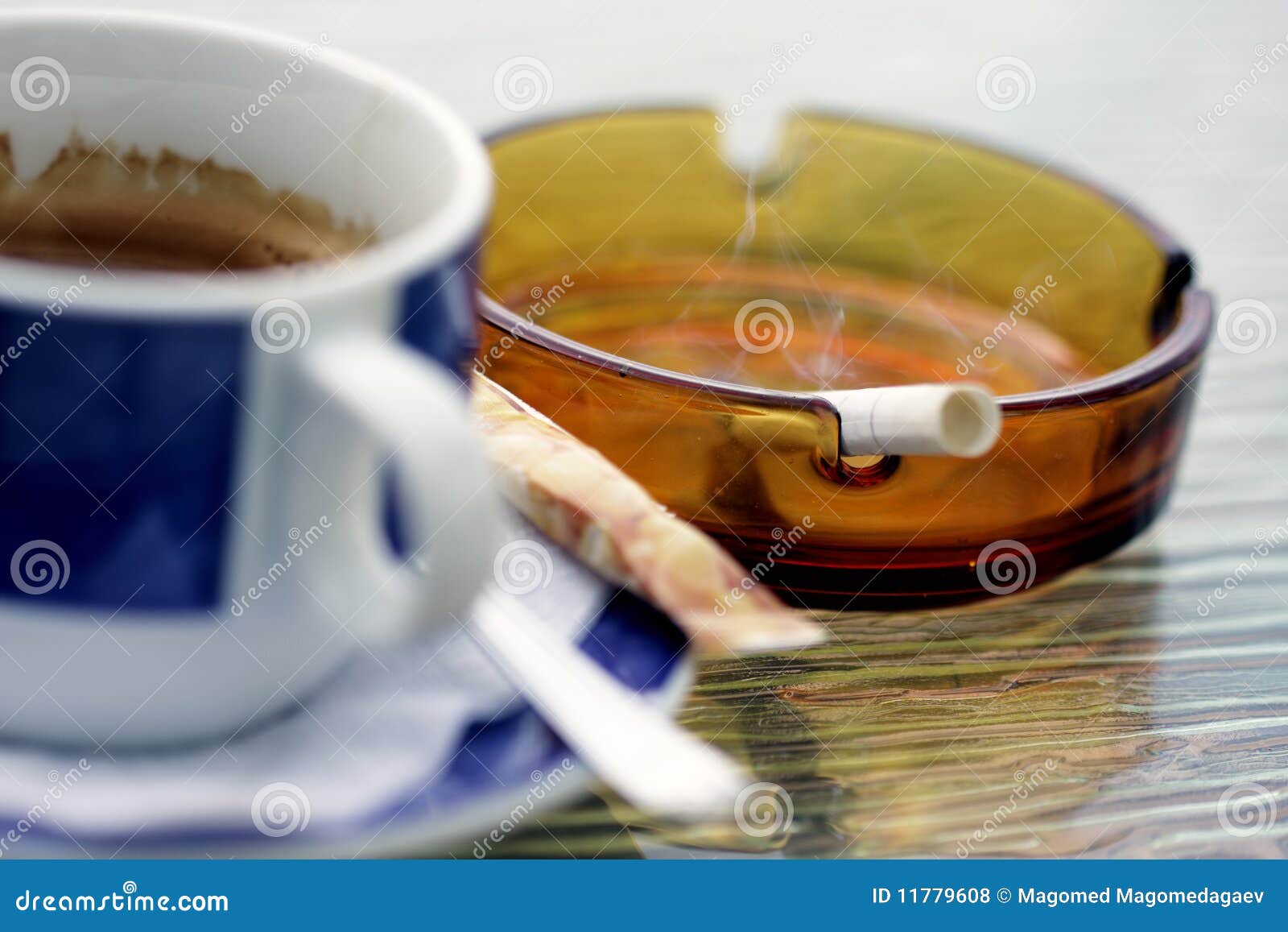 Smoking Cigarette and Cup of Coffee Stock Photo - Image of horizontal ...