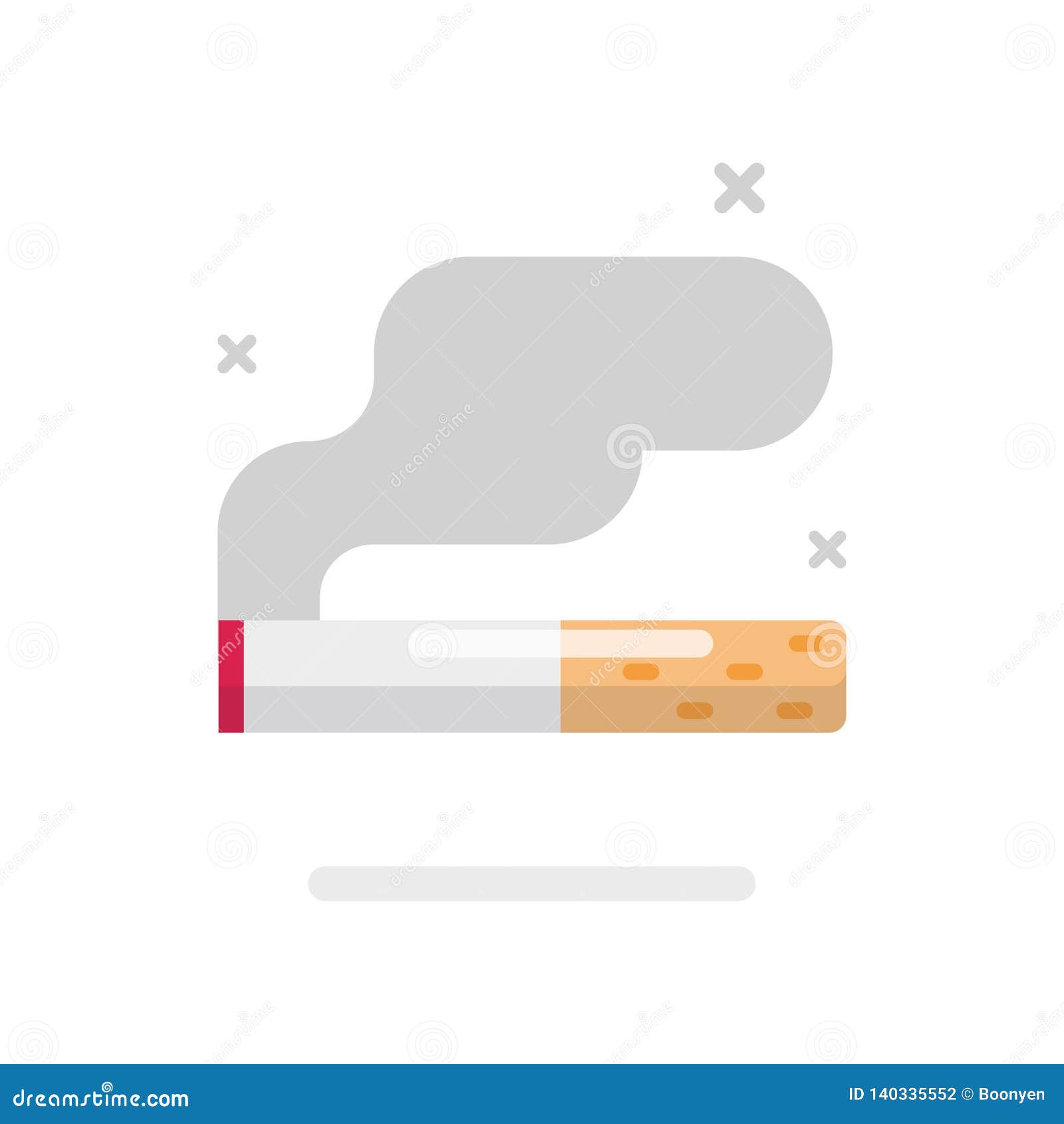 Smoking Cigarette Icon, Smoking Concept, Vector Flat Design ...
