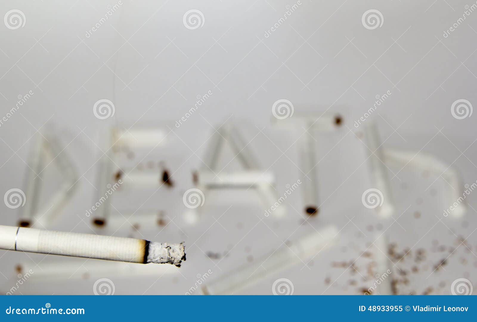 Smoking Cigarette and Inscription Death Stock Image - Image of danger ...