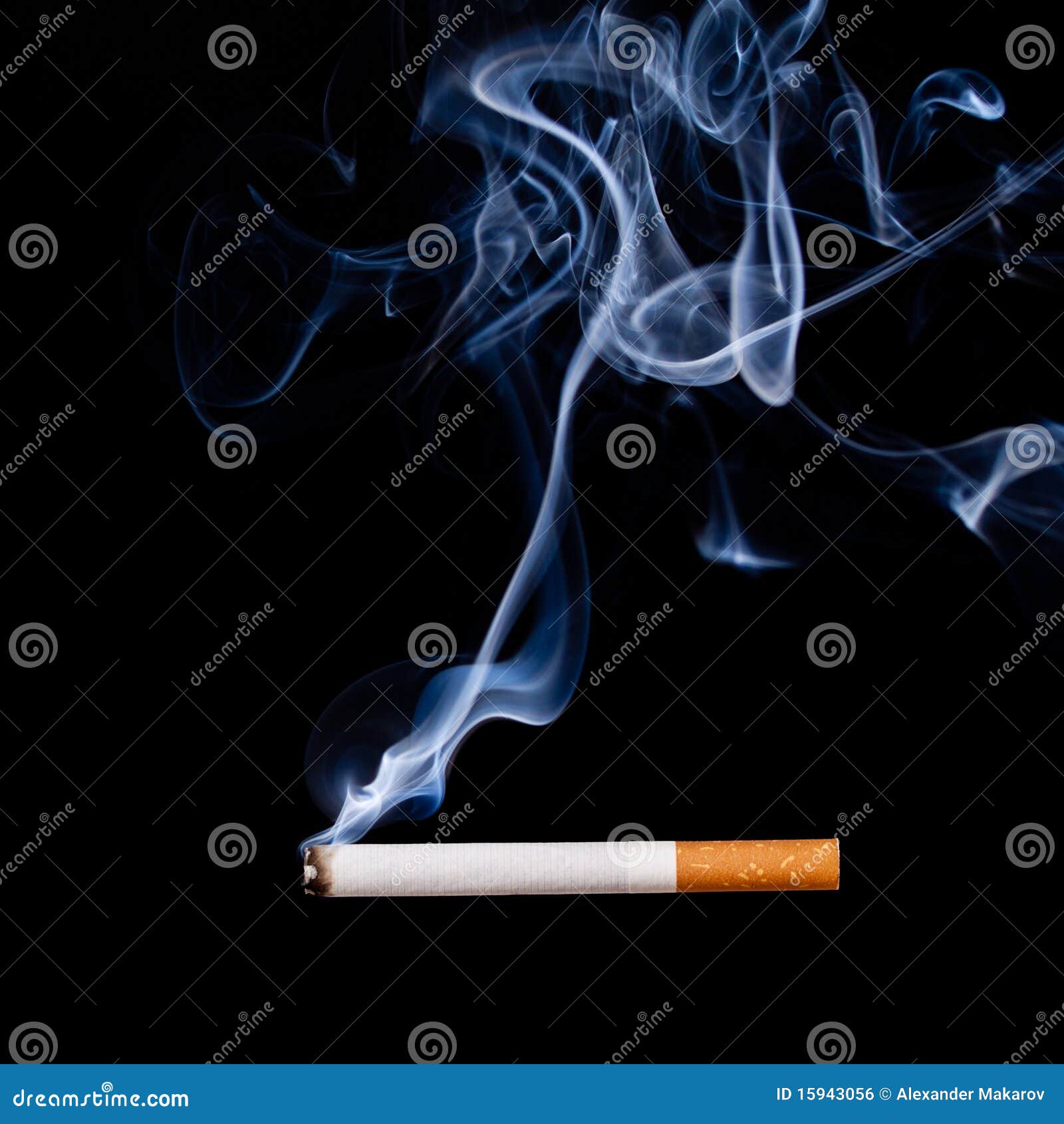 Smoking Cigarette. Isolated on Stock Photo - Image of isolated, healthy ...
