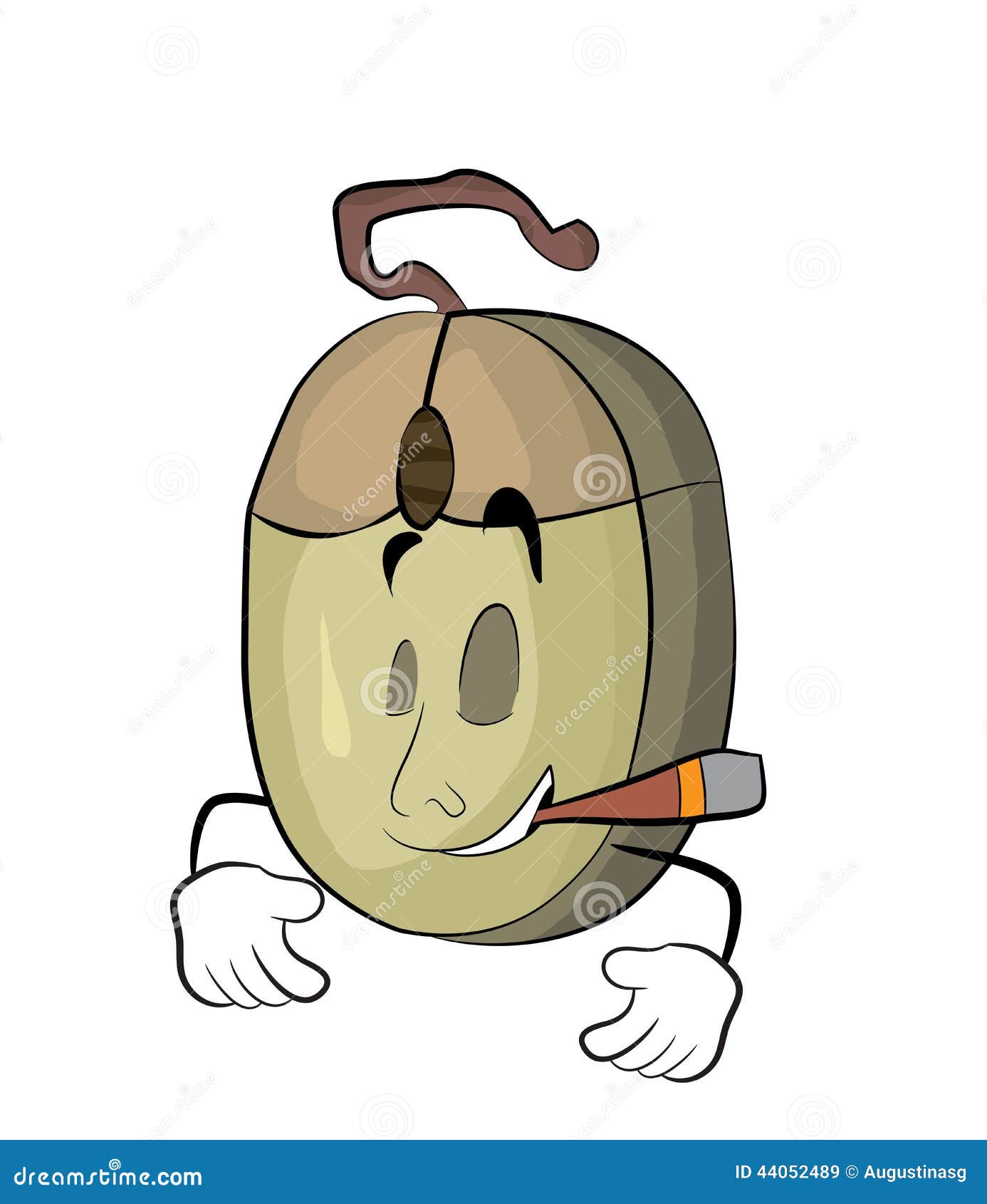 Smoking Computer Mouse Cartoon Stock Illustration - Illustration of ...