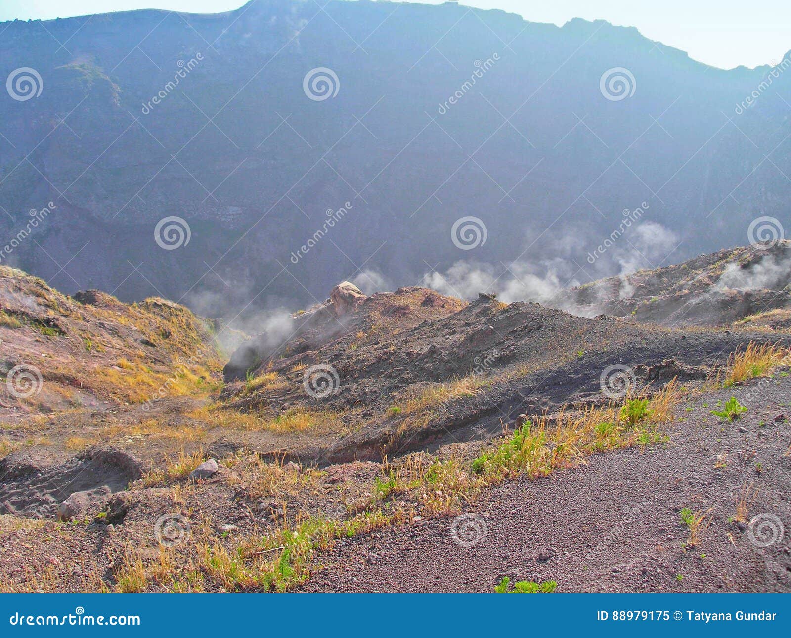 Smoking Crater Of Vulcano , Aeolian Islands , Italy Stock Image ...