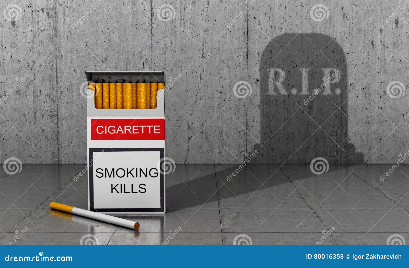 Smoking death. stock illustration. Illustration of conceptual - 80016358