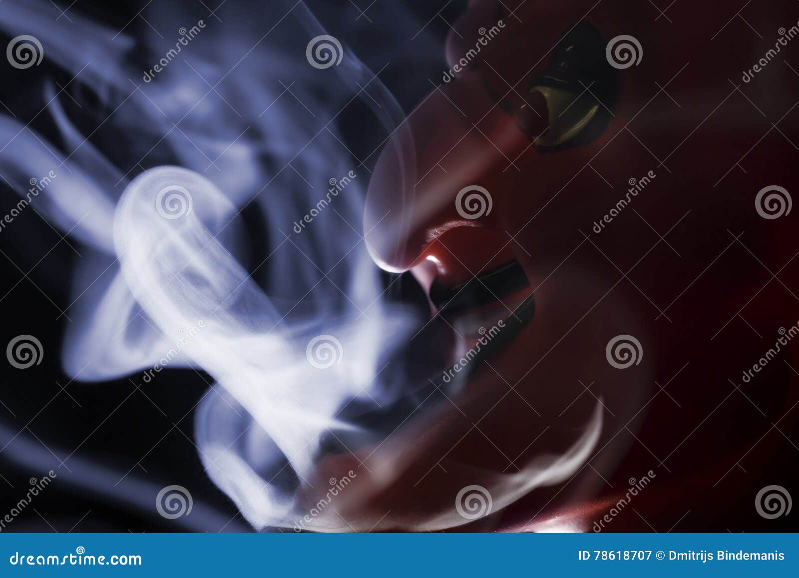 Smoking devil stock image. Image of netherworld, emotions - 78618707