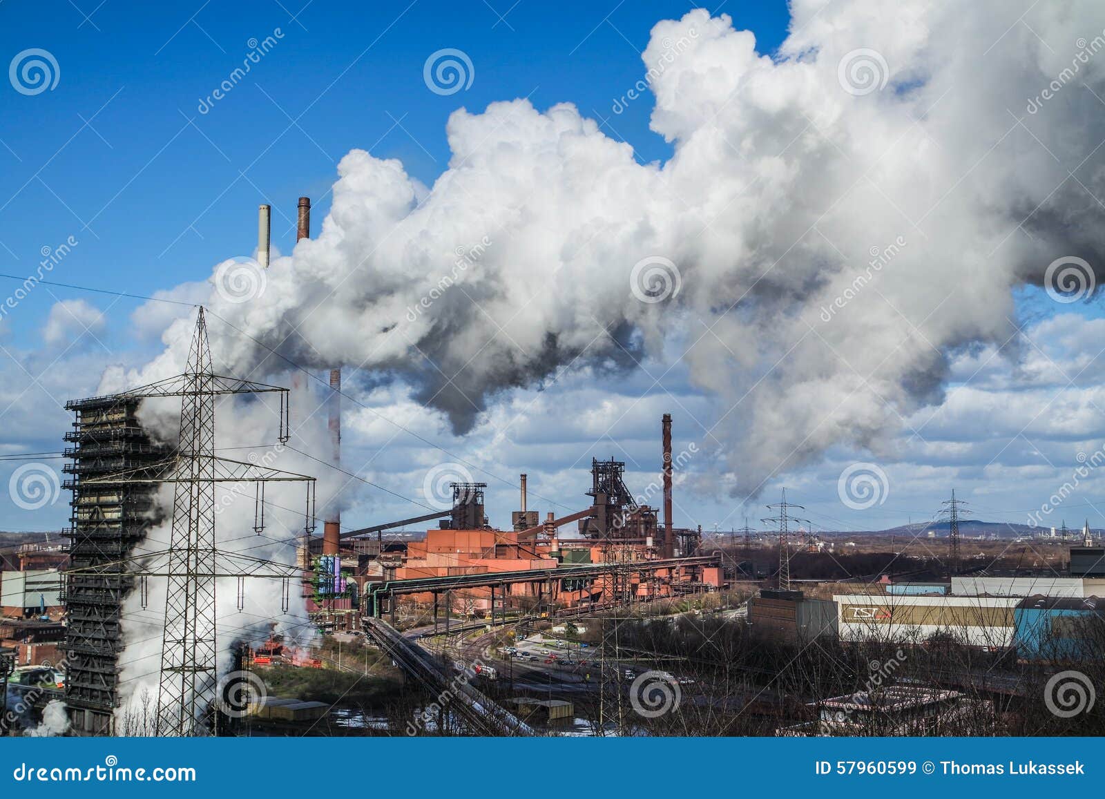 Smoking Extinguish Tower of a Cokery Stock Image - Image of united ...