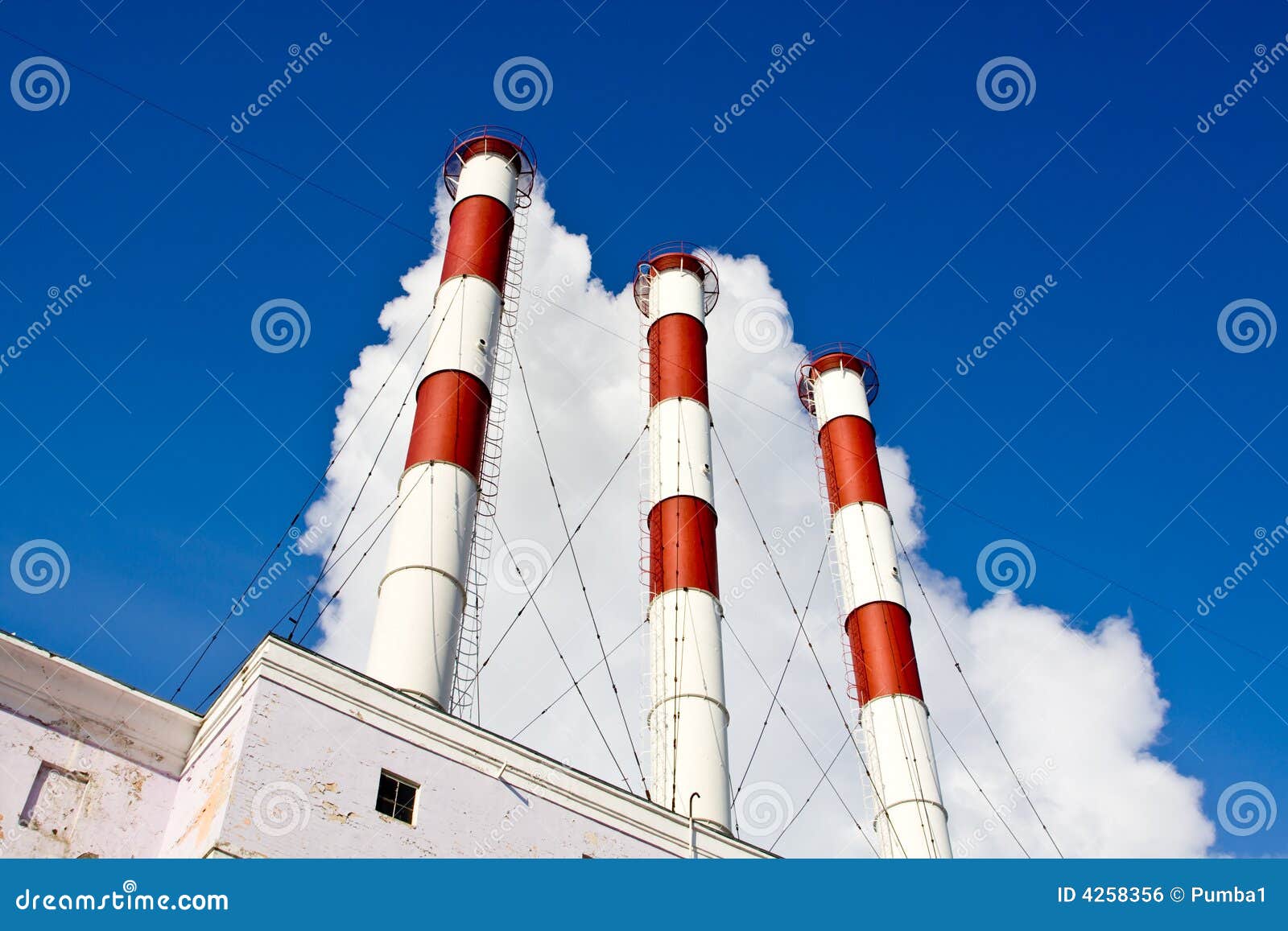 Smoking factory pipes stock photo. Image of generation - 4258356