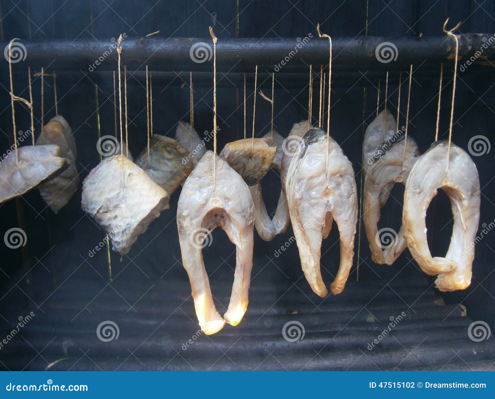 Smoking of fish stock photo. Image of curing, food, fish - 47515102