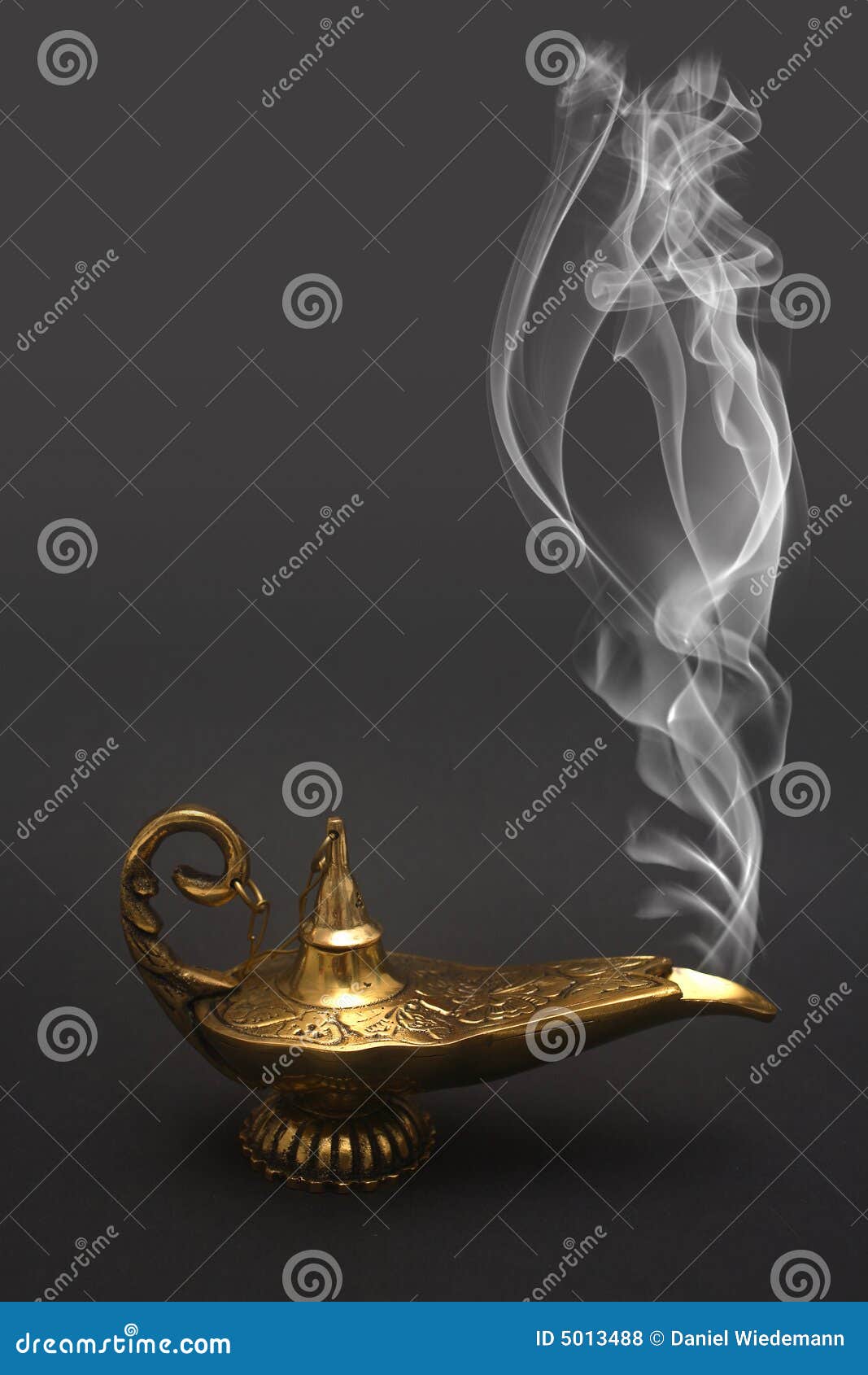 Smoking Genie Lamp stock photo. Image of metallic, aladdin - 5013488
