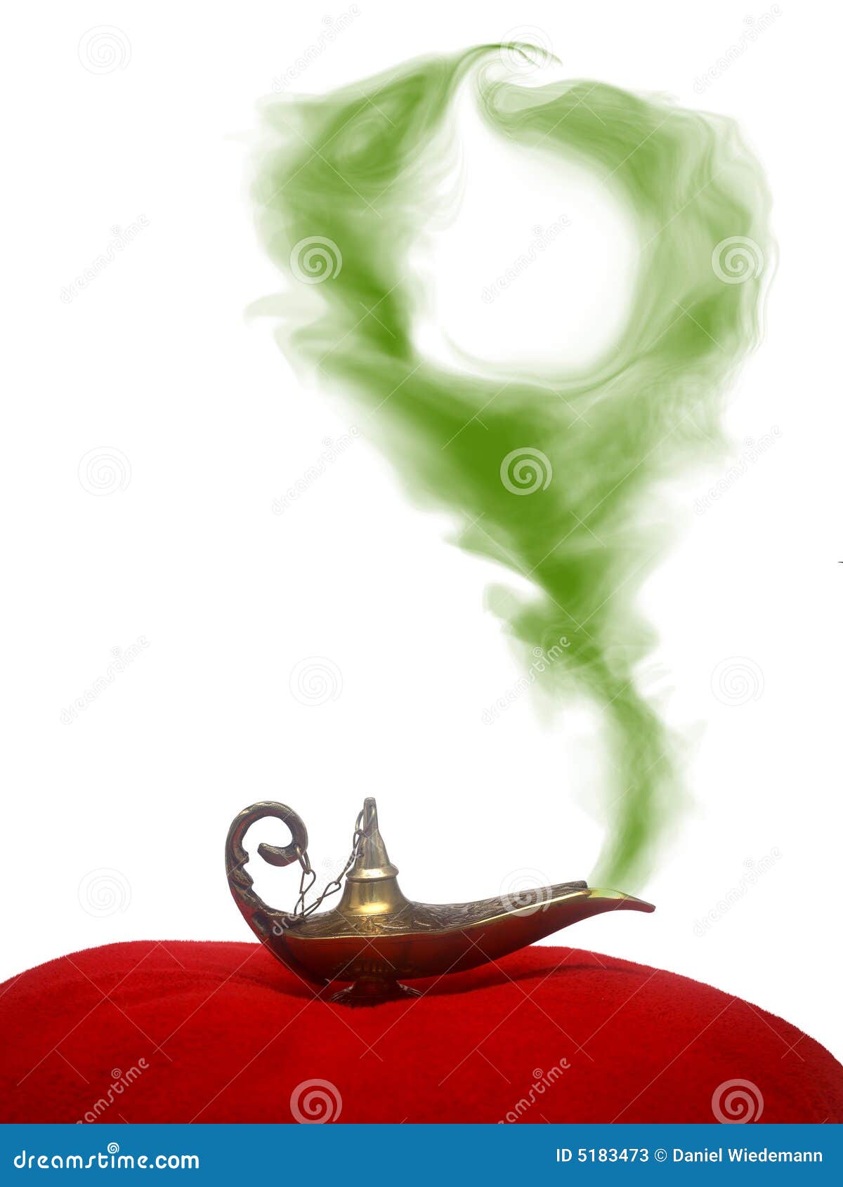 Smoking Genie Lamp stock image. Image of golden, magic - 5183473