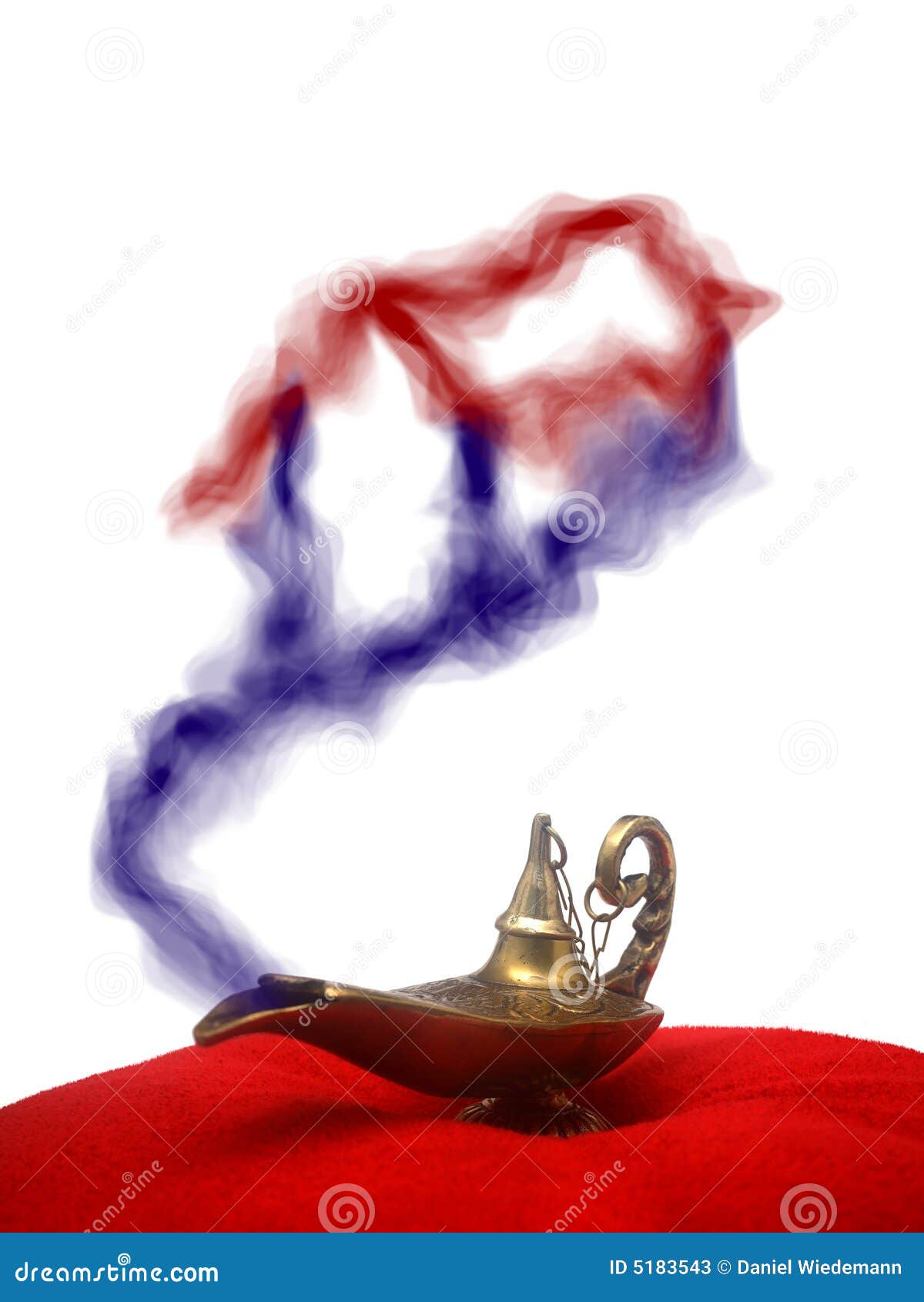 Smoking Genie Lamp stock image. Image of pillow, golden - 5183543