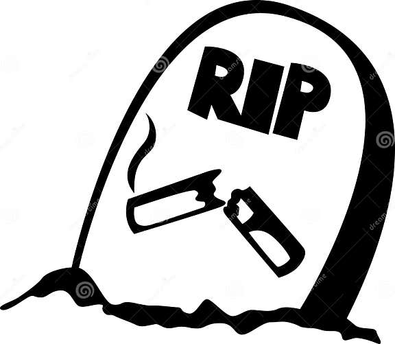 Smoking Grave Vector Illustration Stock Vector - Illustration of ...