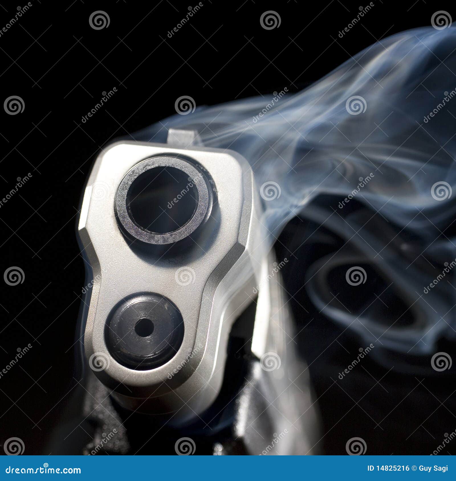 Smoking gun stock photo. Image of smoking, steel, white - 14825216