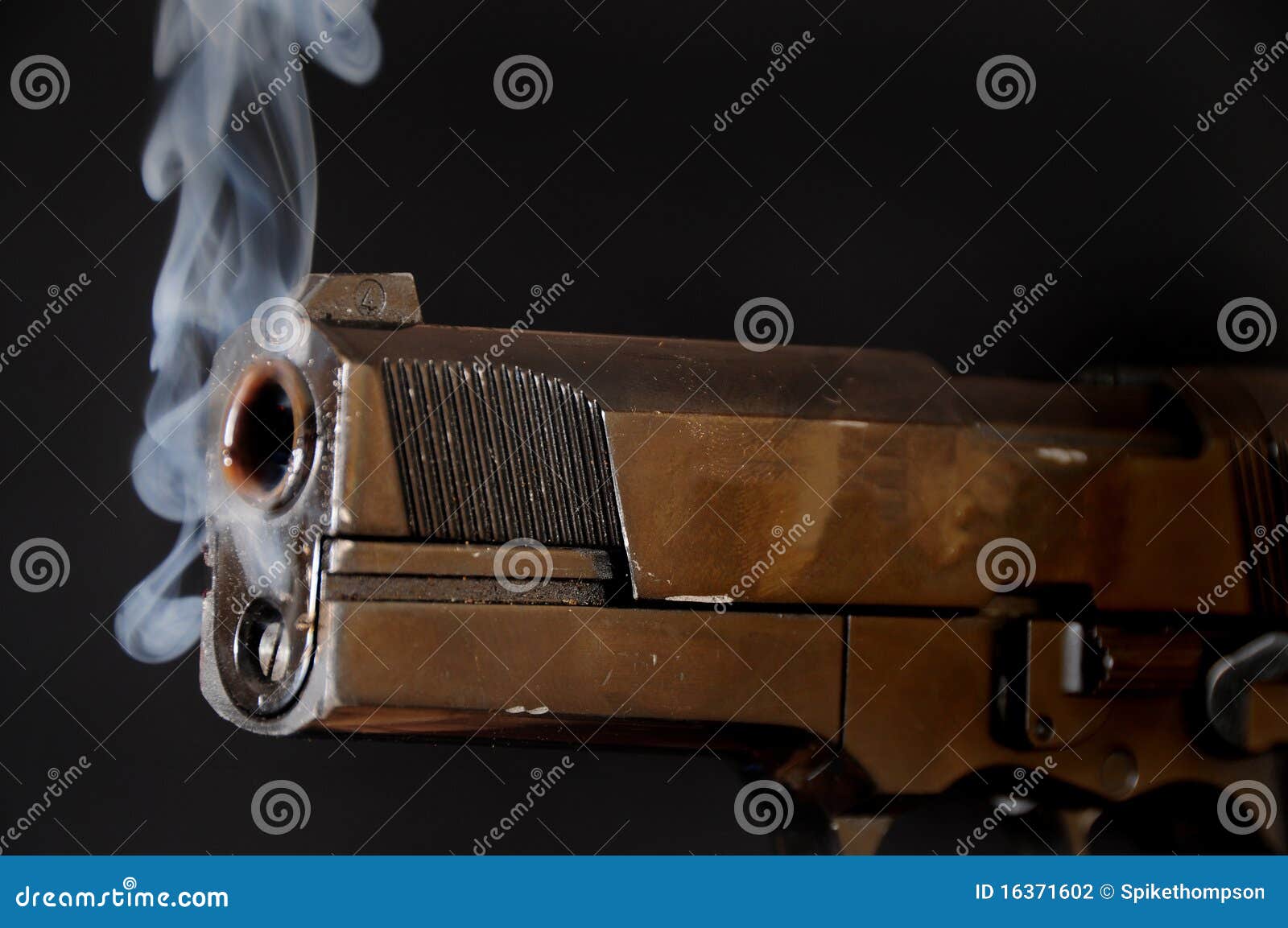 Smoking gun stock photo. Image of handgun, pistol, shootings - 16371602