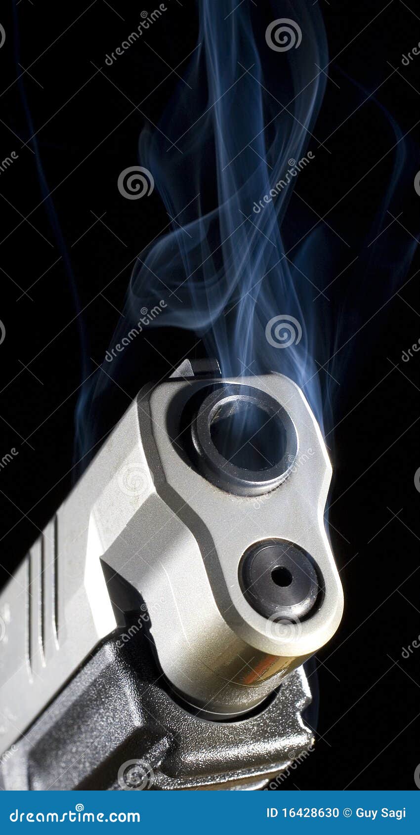 Smoking gun stock photo. Image of polymer, smoke, barrel - 16428630