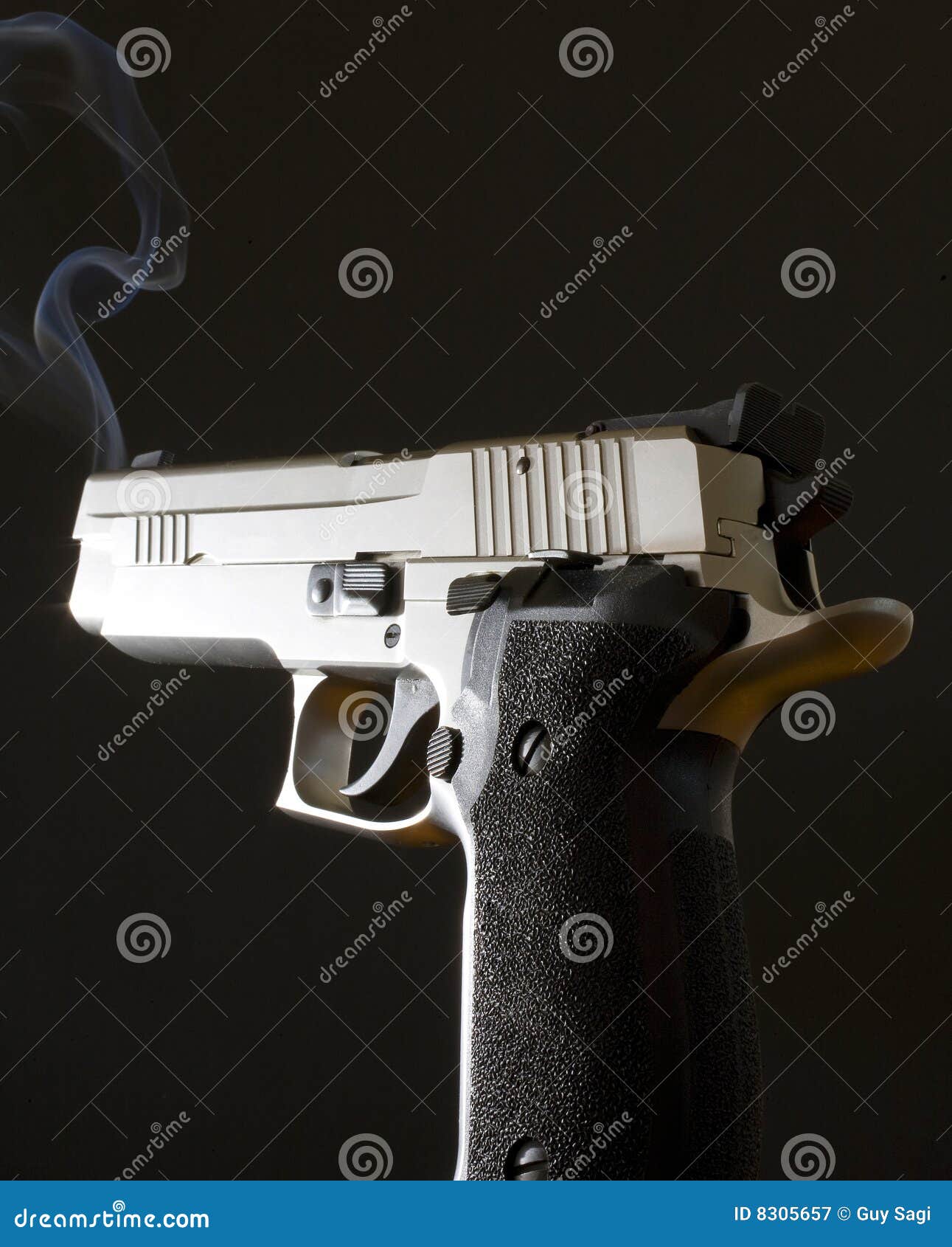 Smoking gun stock image. Image of pistol, barrel, smoke - 8305657