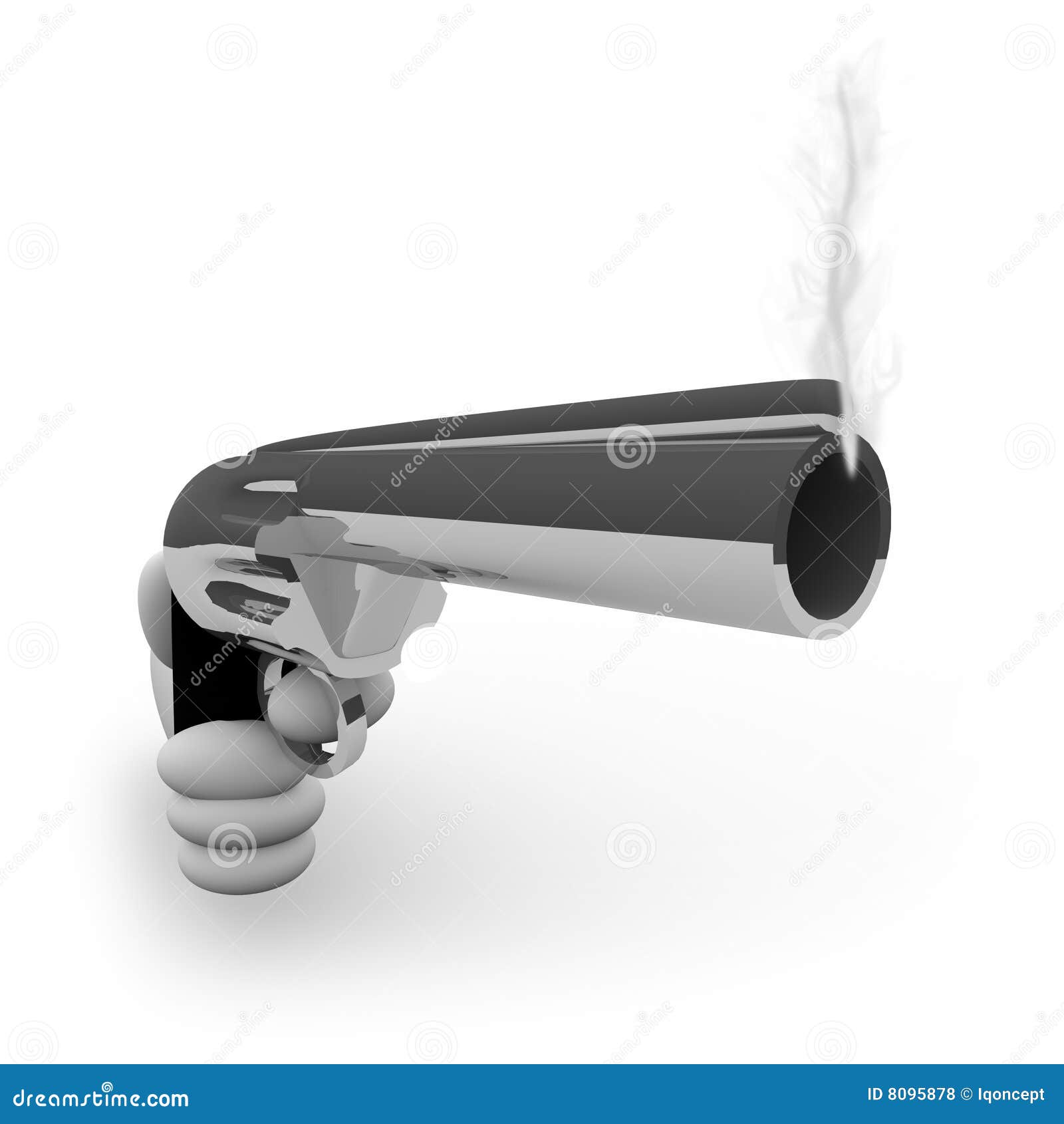 Smoking Gun - with Hand stock illustration. Illustration of murder ...