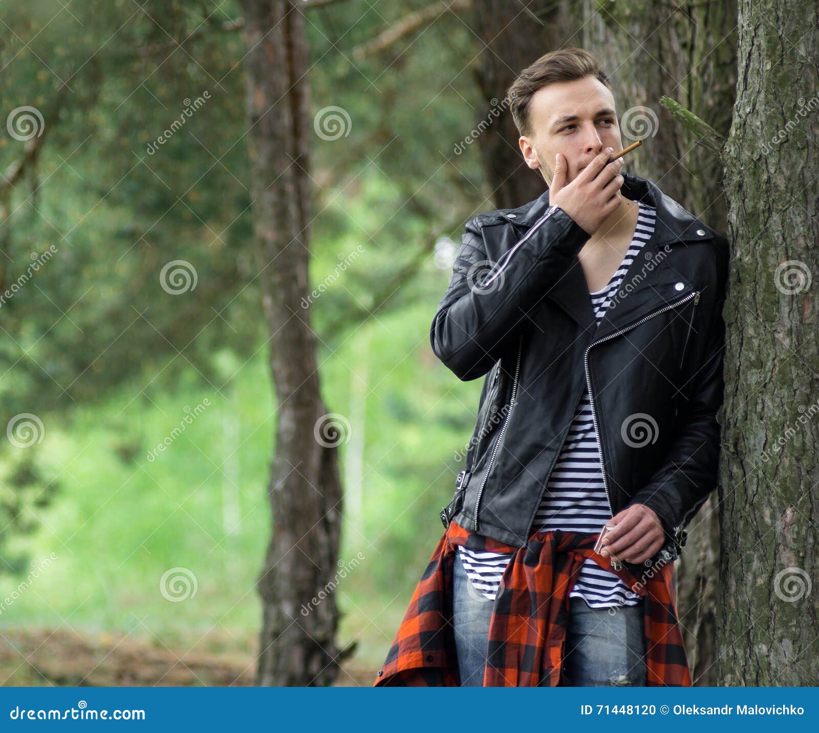 Smoking Guy with a Cigarette Stock Photo - Image of smoke, people: 71448120