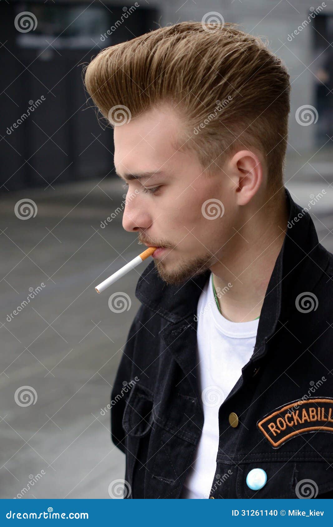 Smoking guy stock photo. Image of tobacco, hairstyle - 31261140