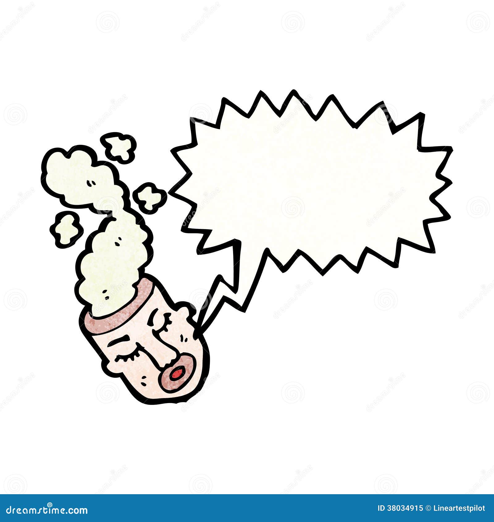 Smoking head cartoon stock vector. Illustration of funny - 38034915