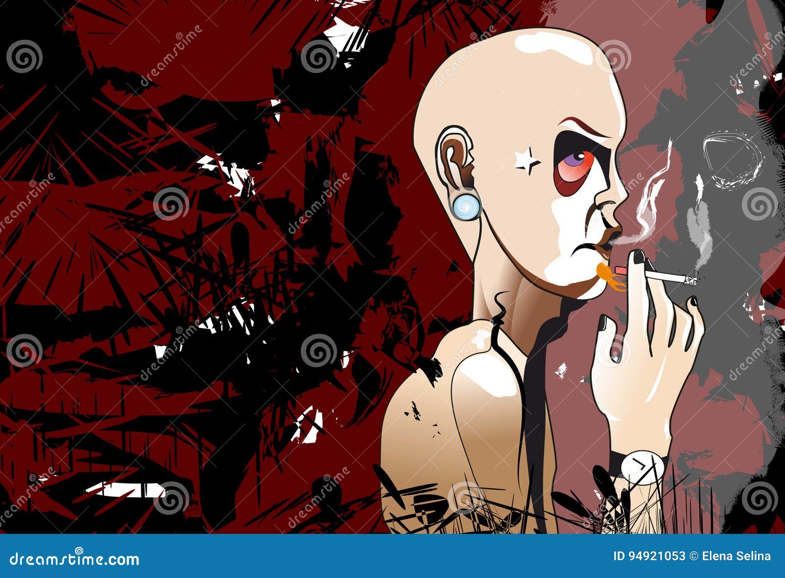 Transmetropolitan Smiley Sticker Clipart