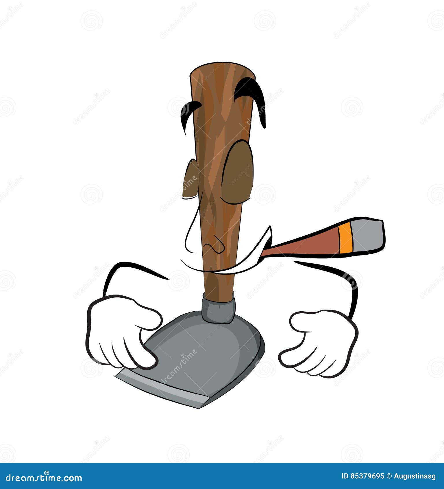 Smoking Hoe Cartoon Stock Illustration | CartoonDealer.com #85379695